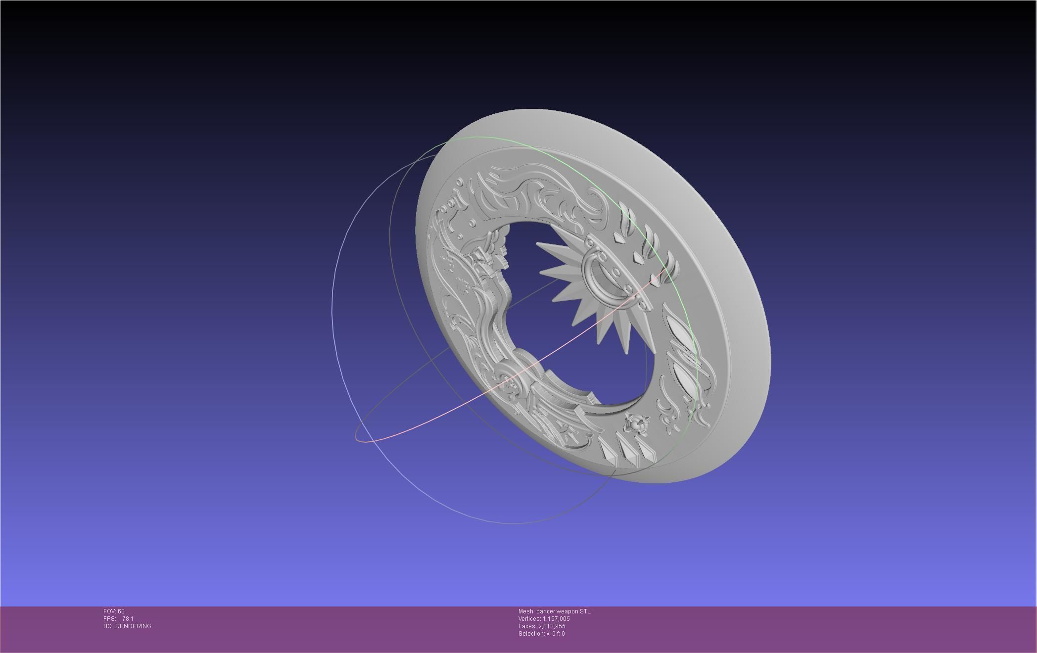 Final Fantasy XIV Dancer Disk Weapon Printable Assembly 3D model 3D ...