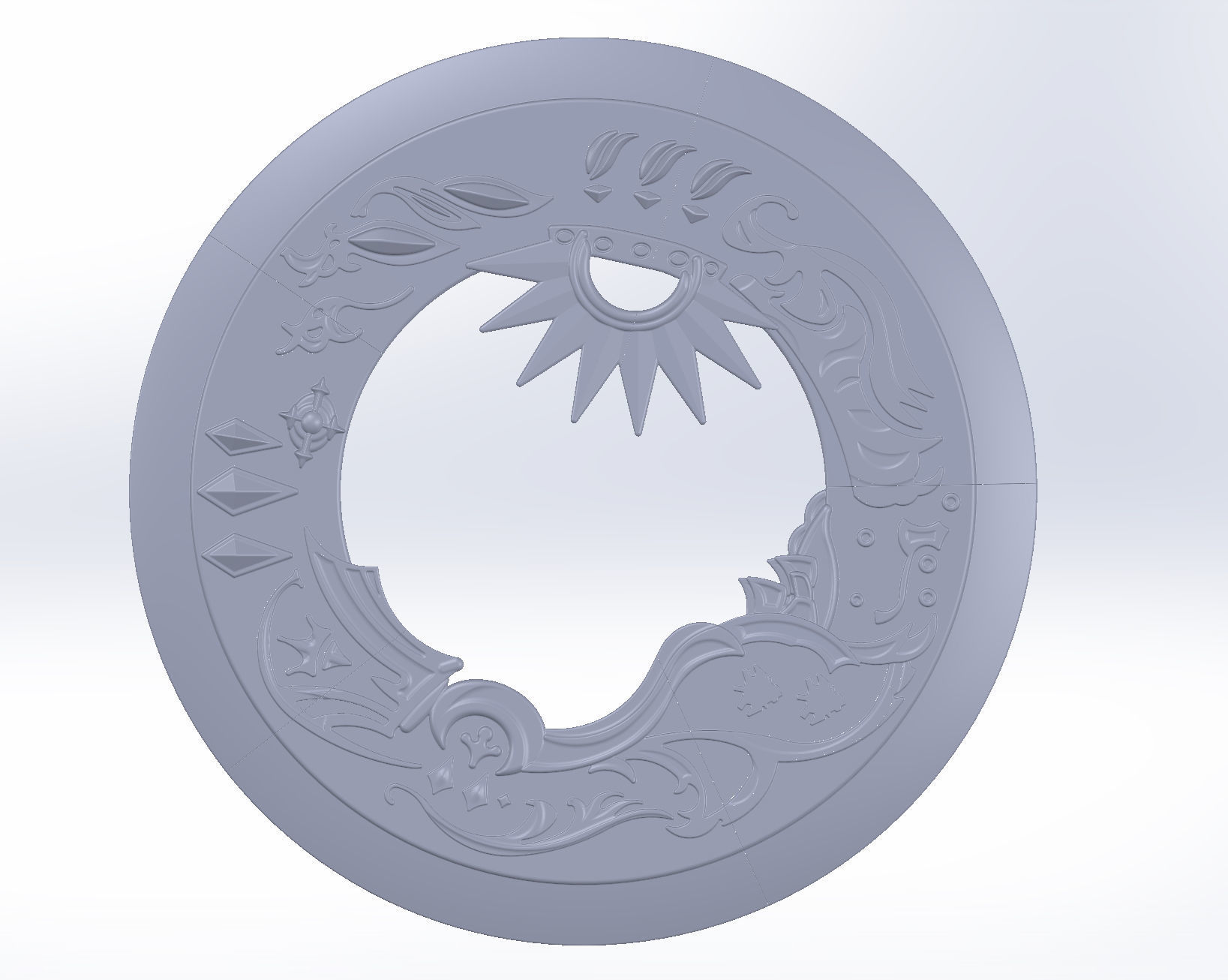 Final Fantasy XIV Dancer Disk Weapon Printable Assembly 3D model 3D ...