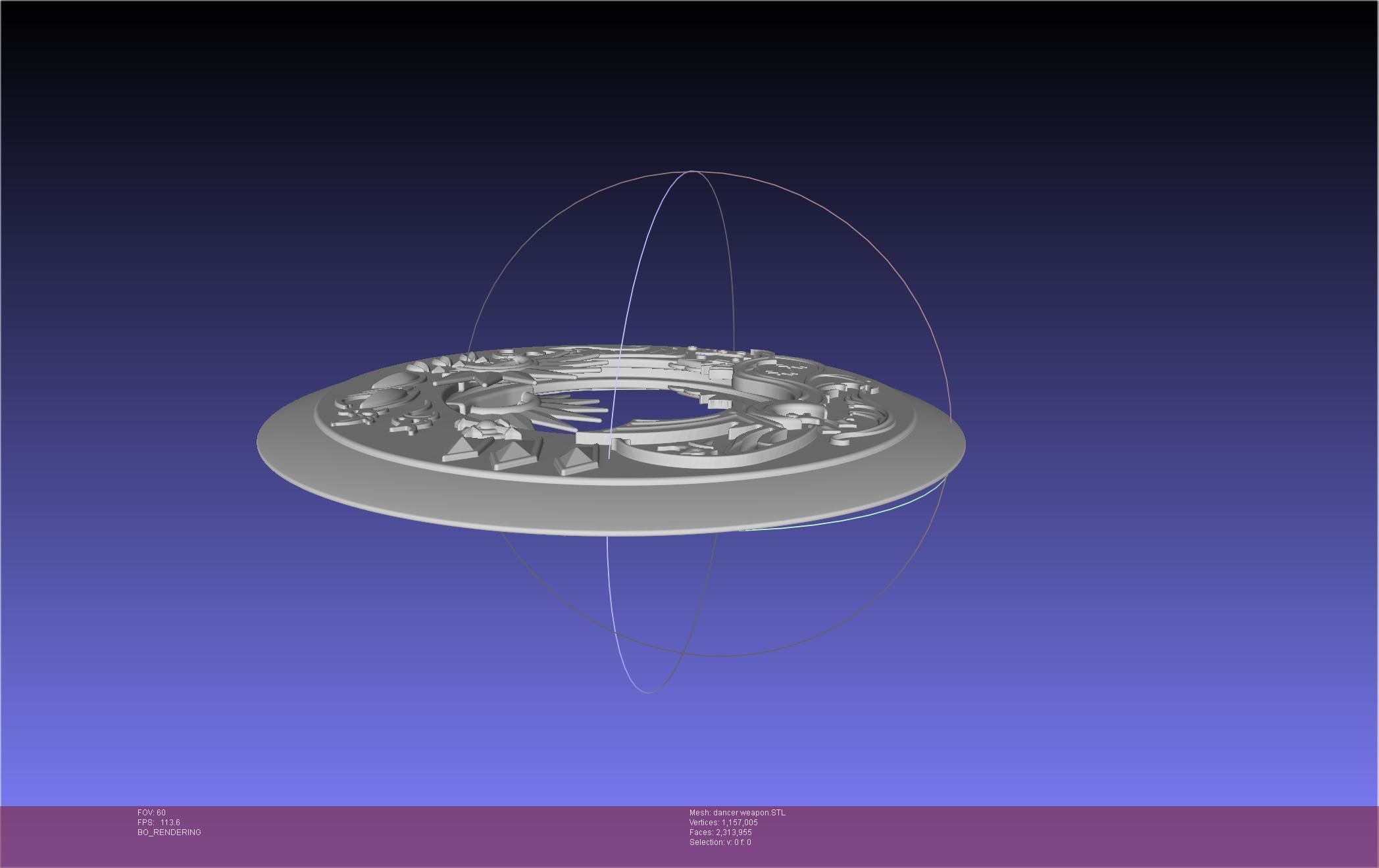 Final Fantasy XIV Dancer Disk Weapon Printable Assembly 3D model 3D ...