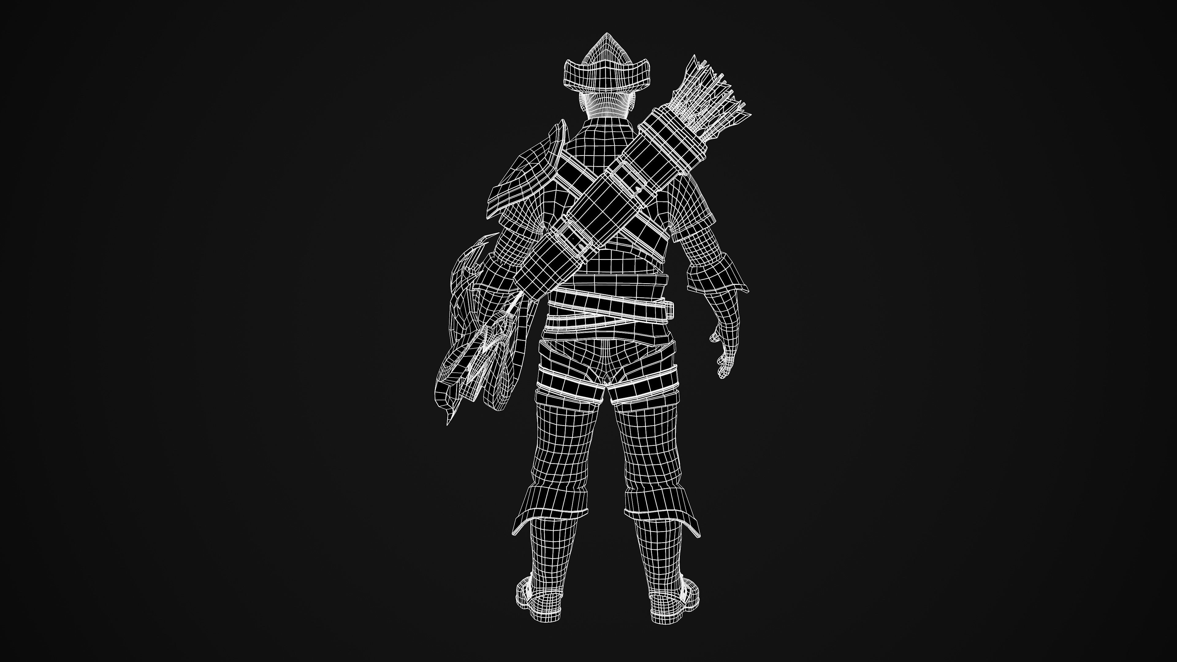 3D model Dark fantasy archer - Game Ready VR / AR / low-poly rigged ...