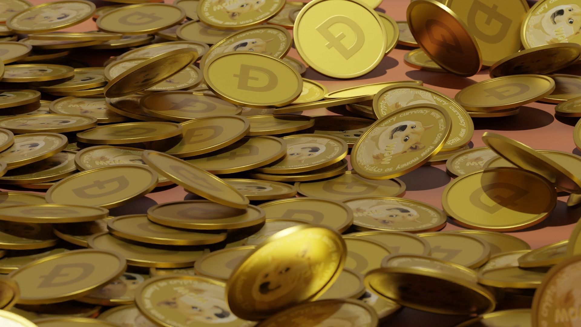 3D model Dogecoin 3D rain animation and doge 3d model VR / AR / low ...