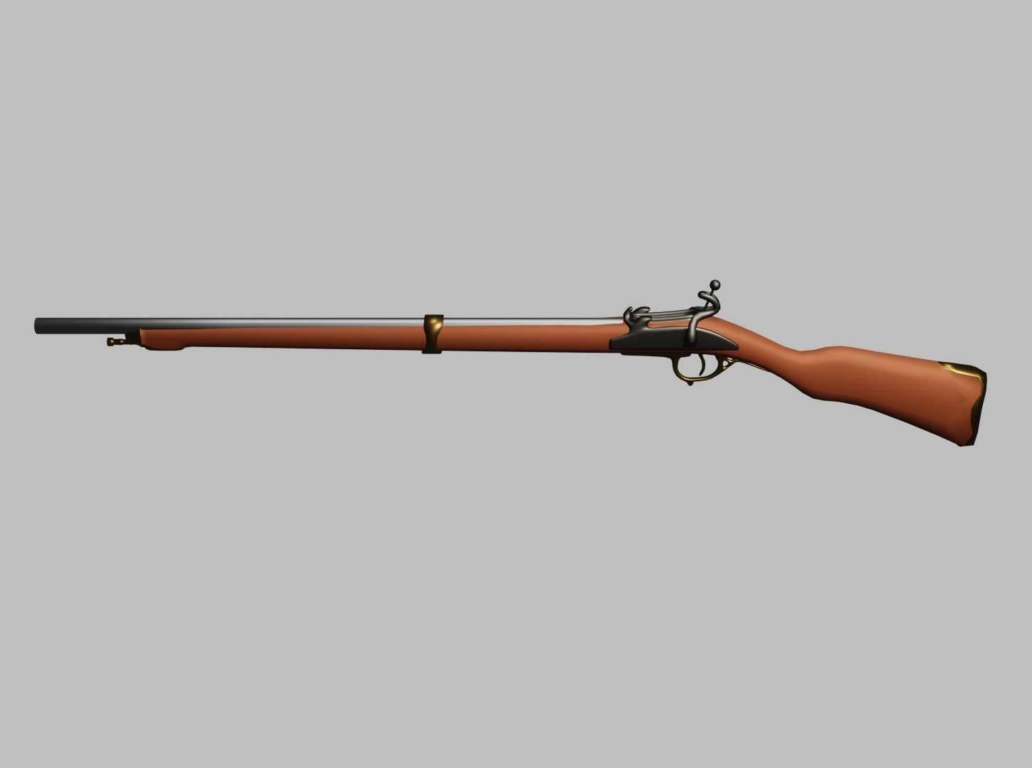 Napoleonic era french rifle - firearm free VR / AR / low-poly 3D model ...