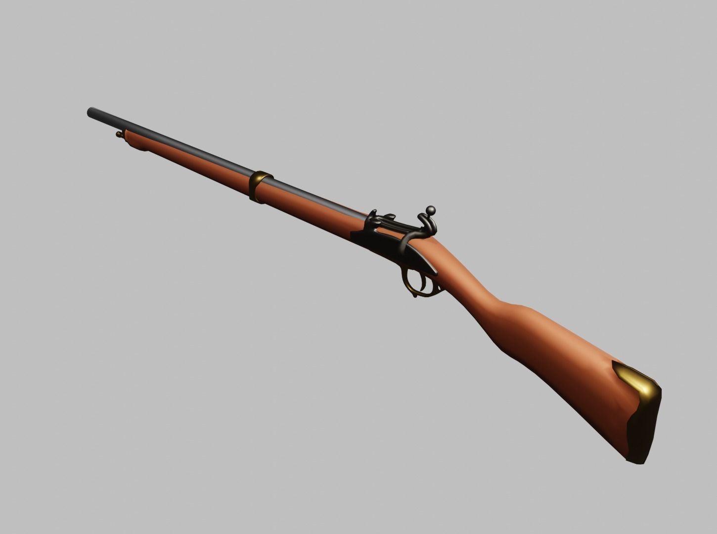 Napoleonic era french rifle - firearm free VR / AR / low-poly 3D model ...