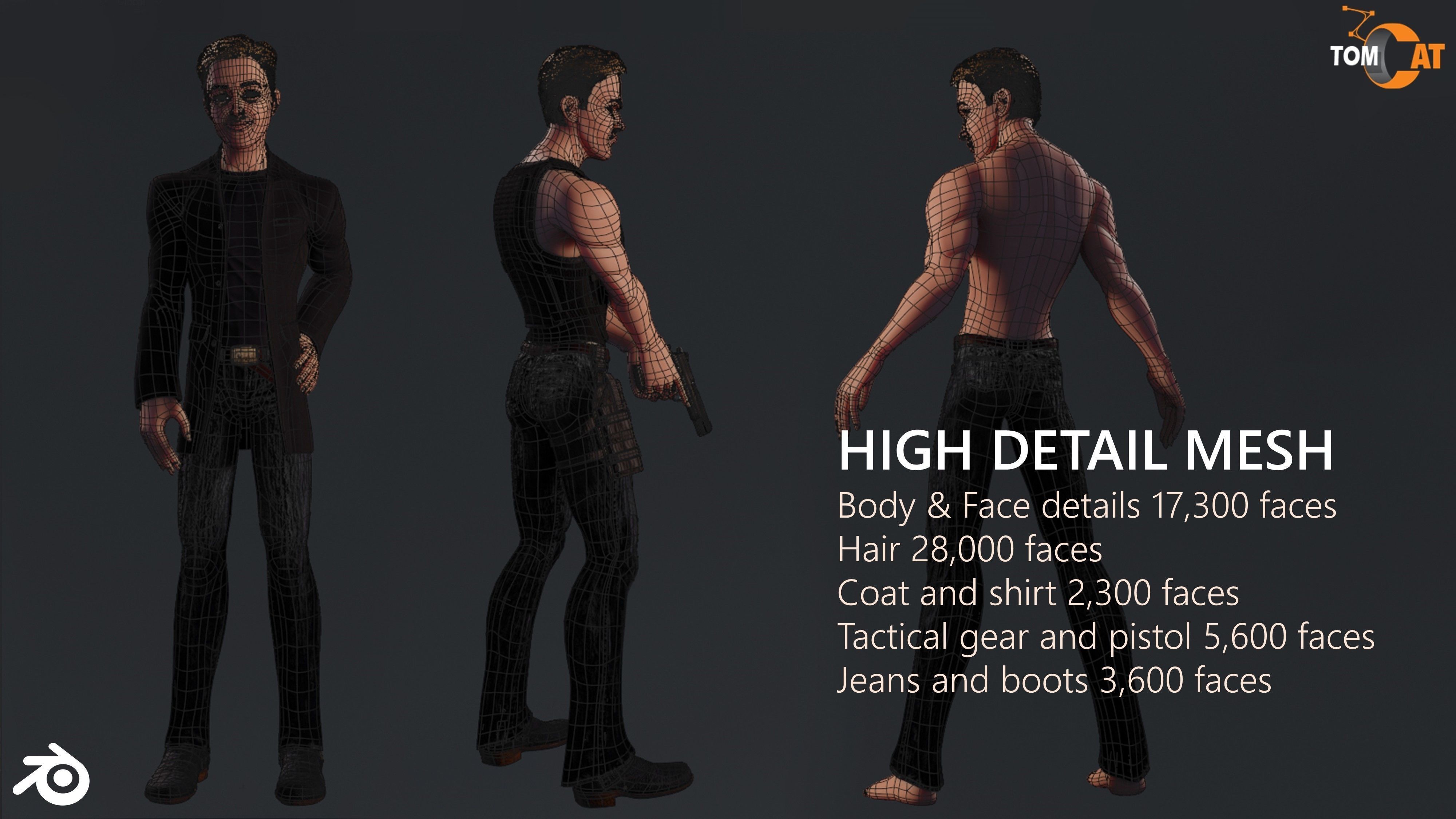 3D model Hugh Rigged Man Character VR / AR / low-poly | CGTrader