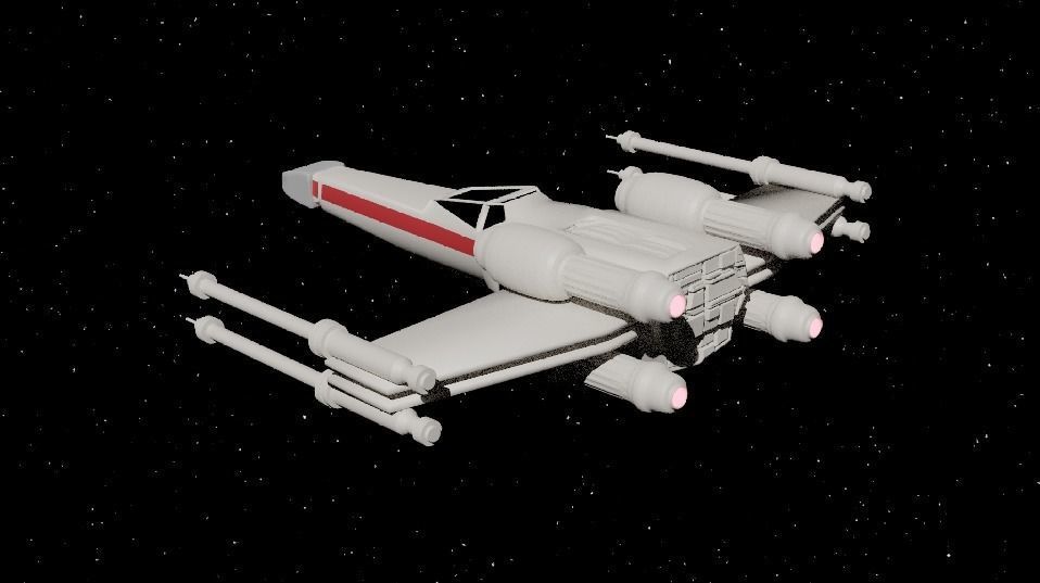 Rebel X-Wing Blender Model 3D model | CGTrader