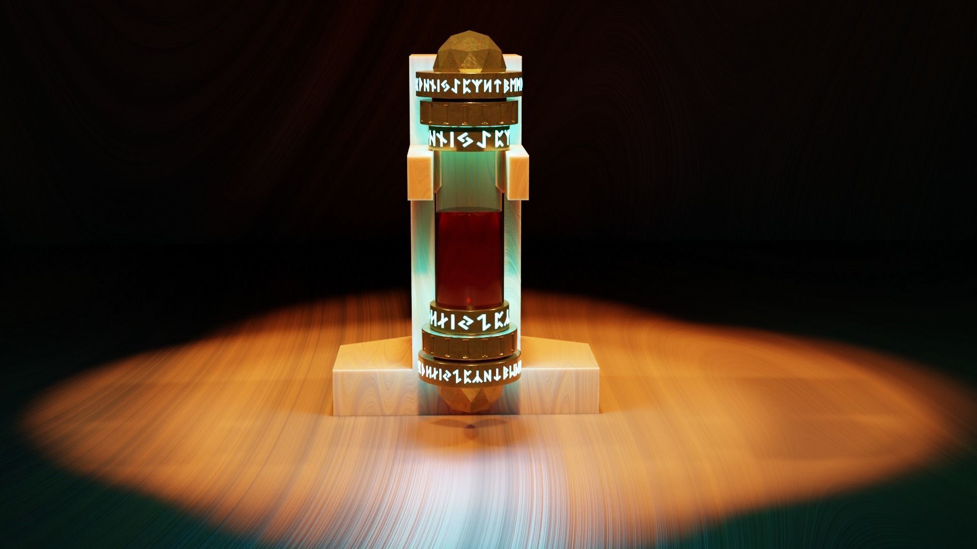 Heal Potion with Runes model 3D model animated | CGTrader