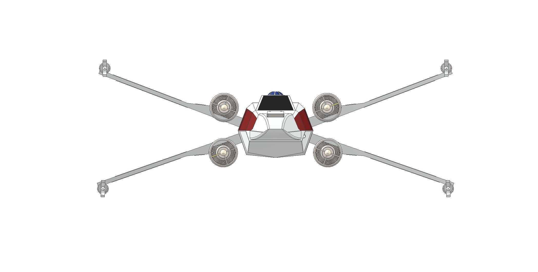 Starwars X-WING scale 1 in 87 3D model 3D printable | CGTrader