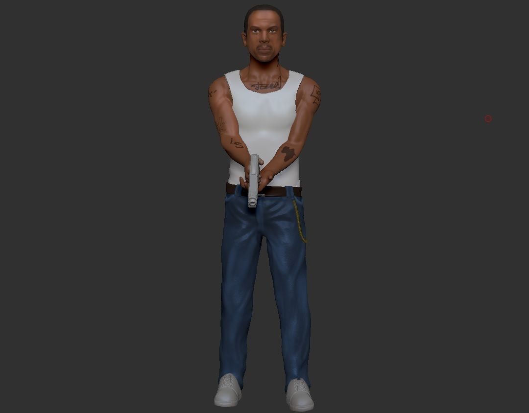 Carl Johnson GTA 3D model 3D printable | CGTrader