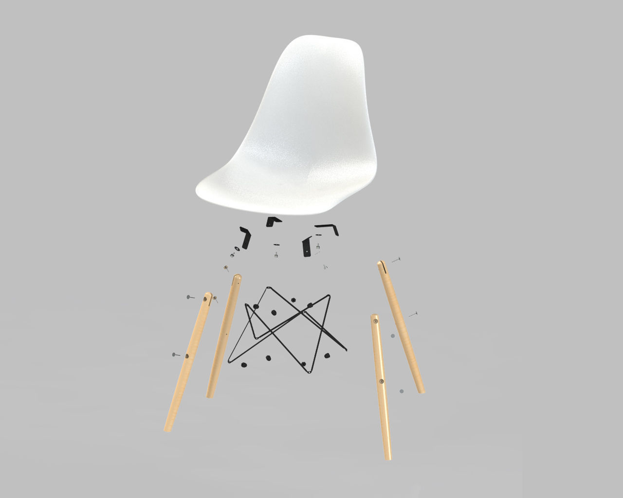 DSW Eames chair 3D model | CGTrader