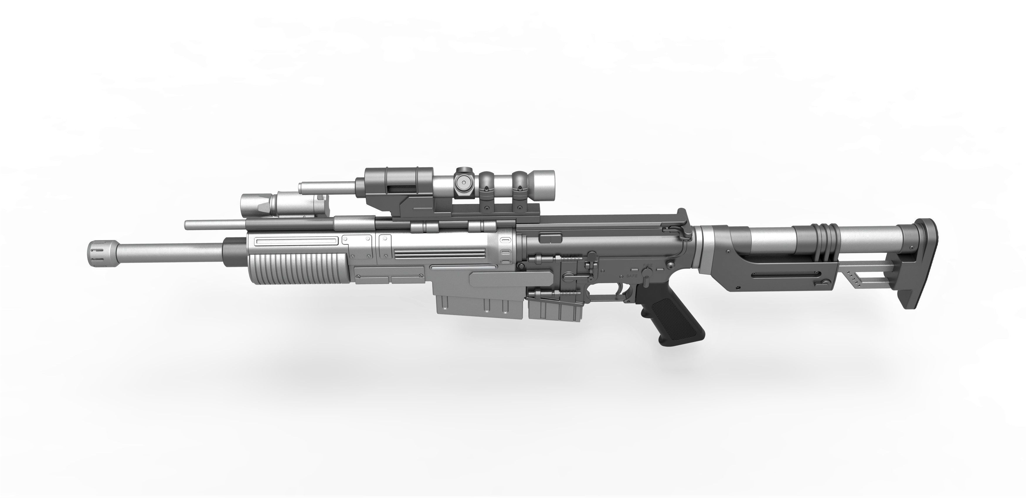 Blaster rifle A280-CFE from the movie Rogue One 2016 3D model | CGTrader