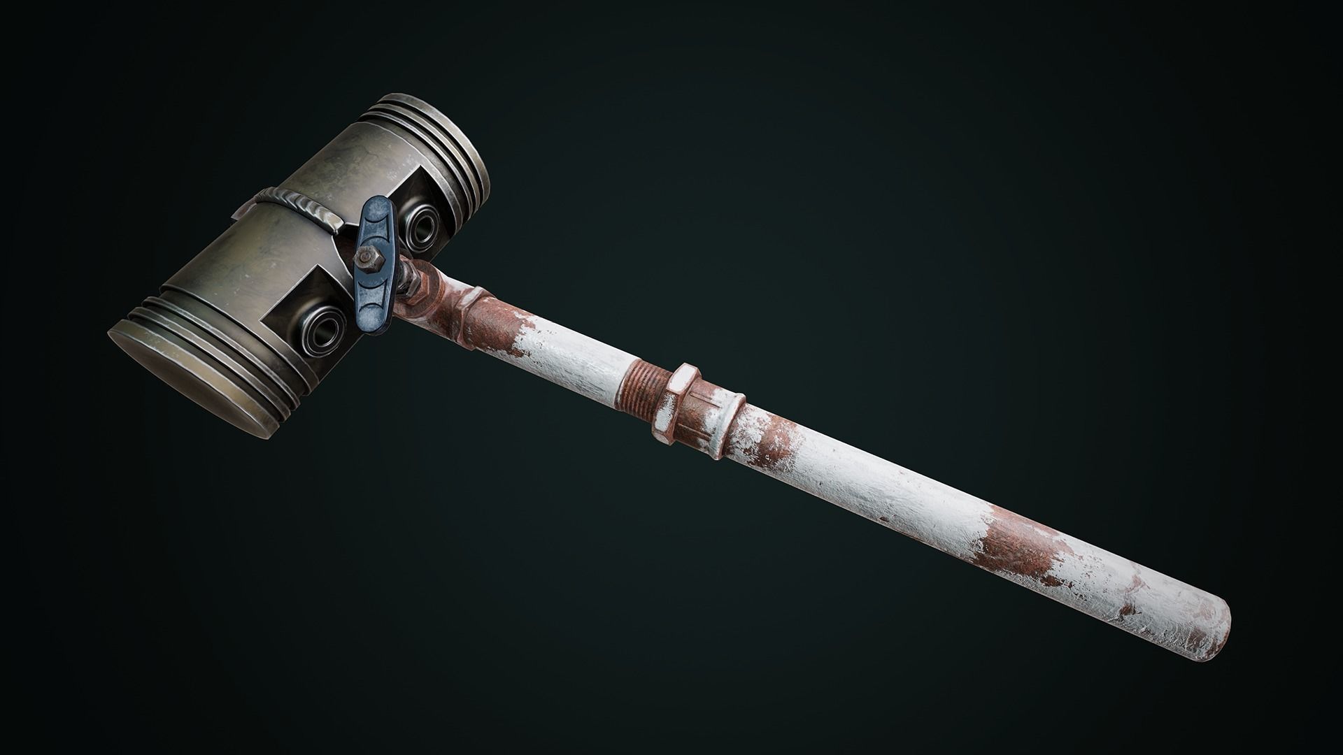 3D model Post Apocalyptic Piston Hammer VR / AR / low-poly | CGTrader