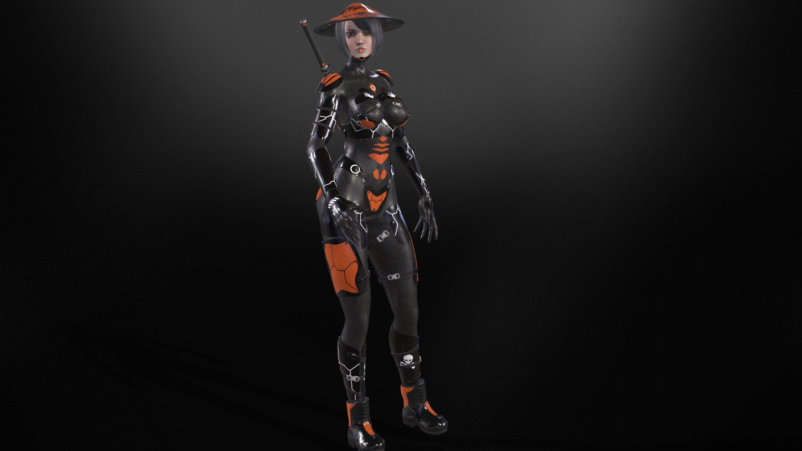 3D model Cyber Girl VR / AR / low-poly | CGTrader