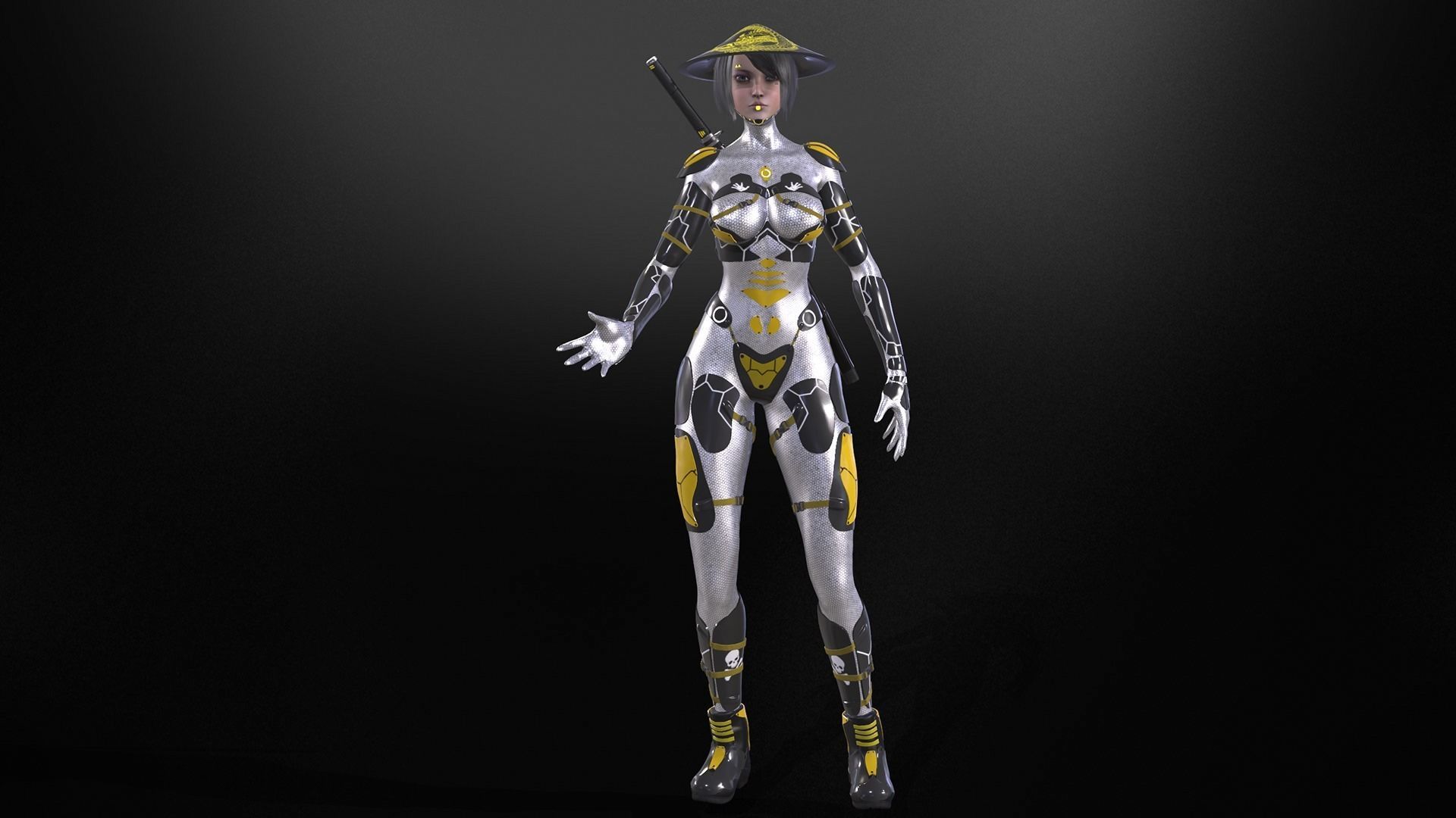 3D model Cyber Girl VR / AR / low-poly | CGTrader