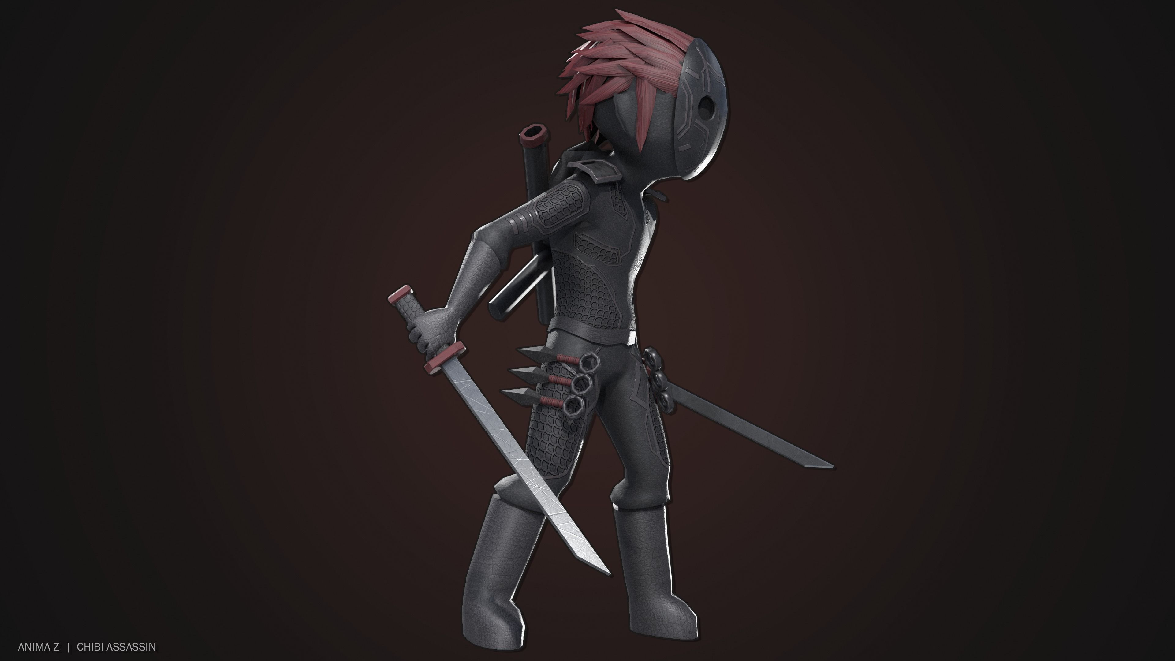 3D model Chibi Assassin VR / AR / low-poly | CGTrader