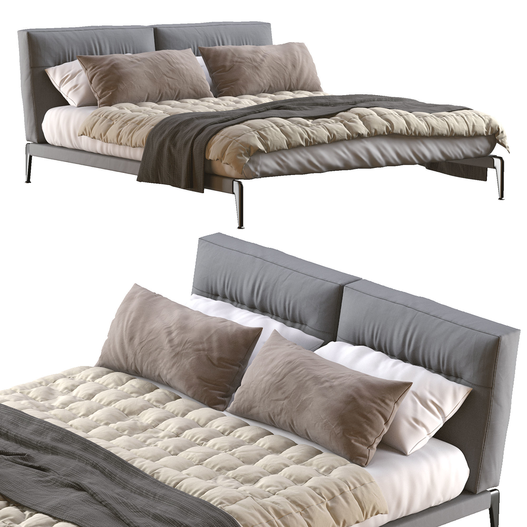 Adda Bed By Flexform 3D model | CGTrader
