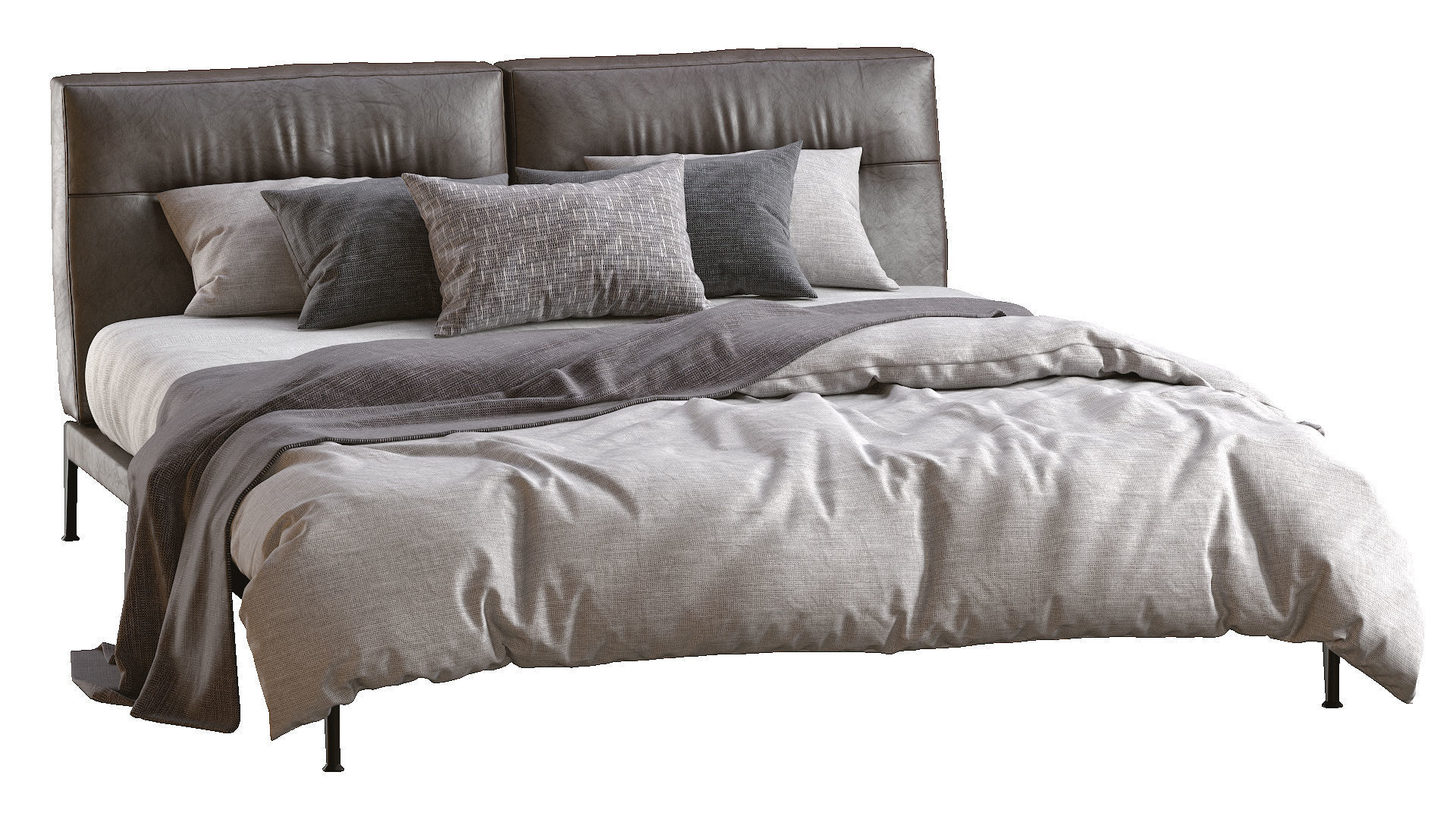 Adda Leather Bed By Flexform 3D model | CGTrader