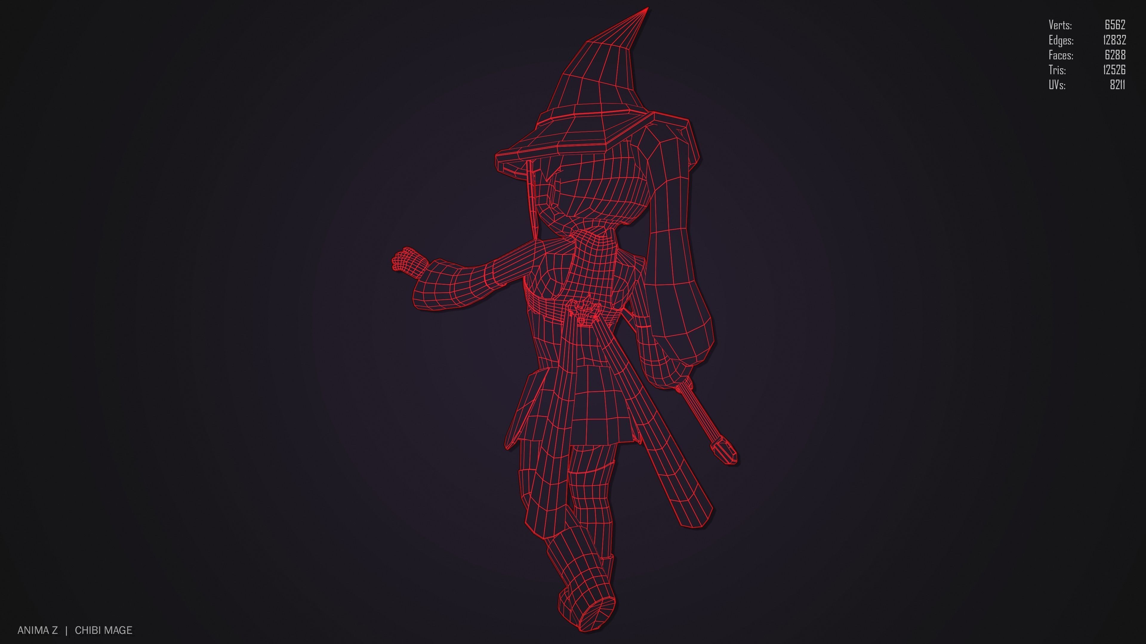 3D model Chibi Mage VR / AR / low-poly | CGTrader