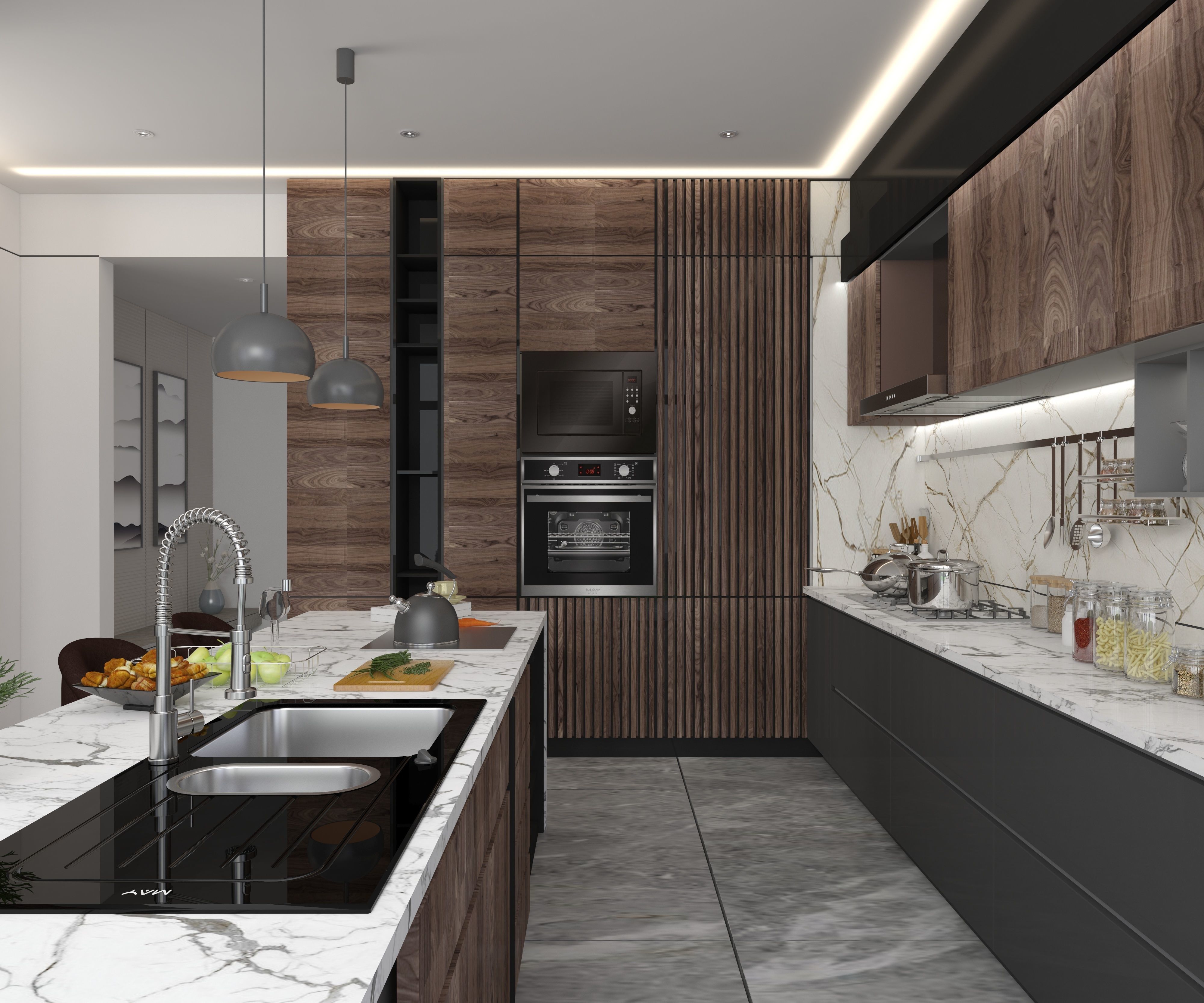 Professional kitchen design 3D model | CGTrader