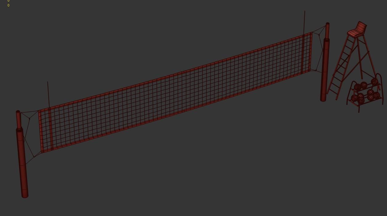 Volleyball net 3D model | CGTrader