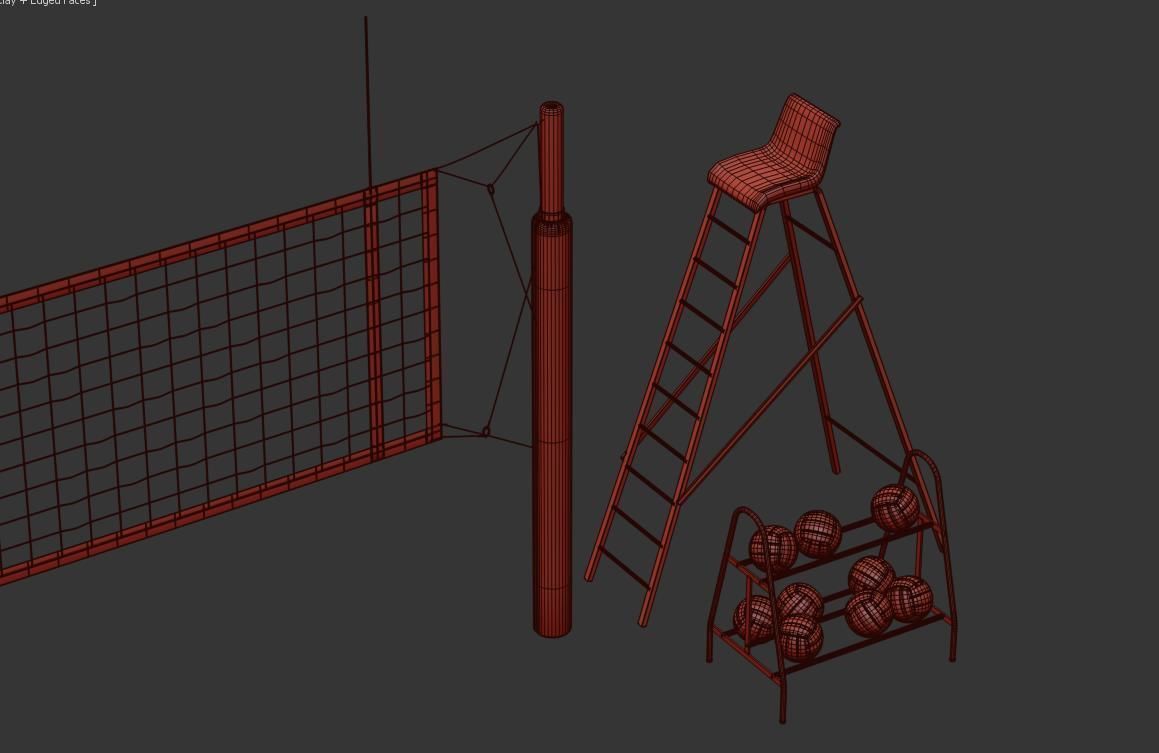 Volleyball net 3D model | CGTrader