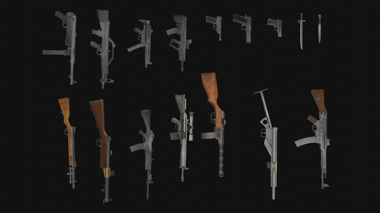 3D model Fps Weapon Pack VR / AR / low-poly | CGTrader