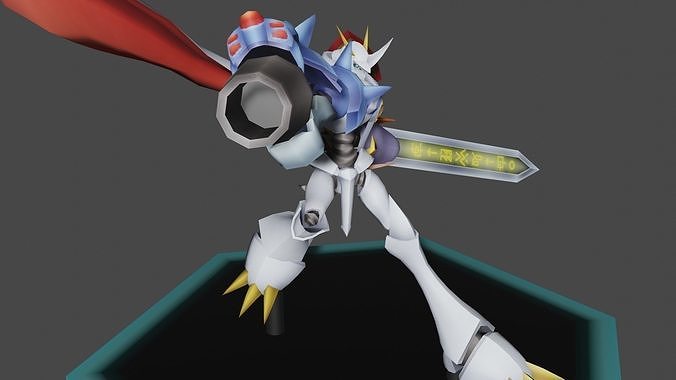 Omegamon gundam robot 3D model 3D printable | CGTrader