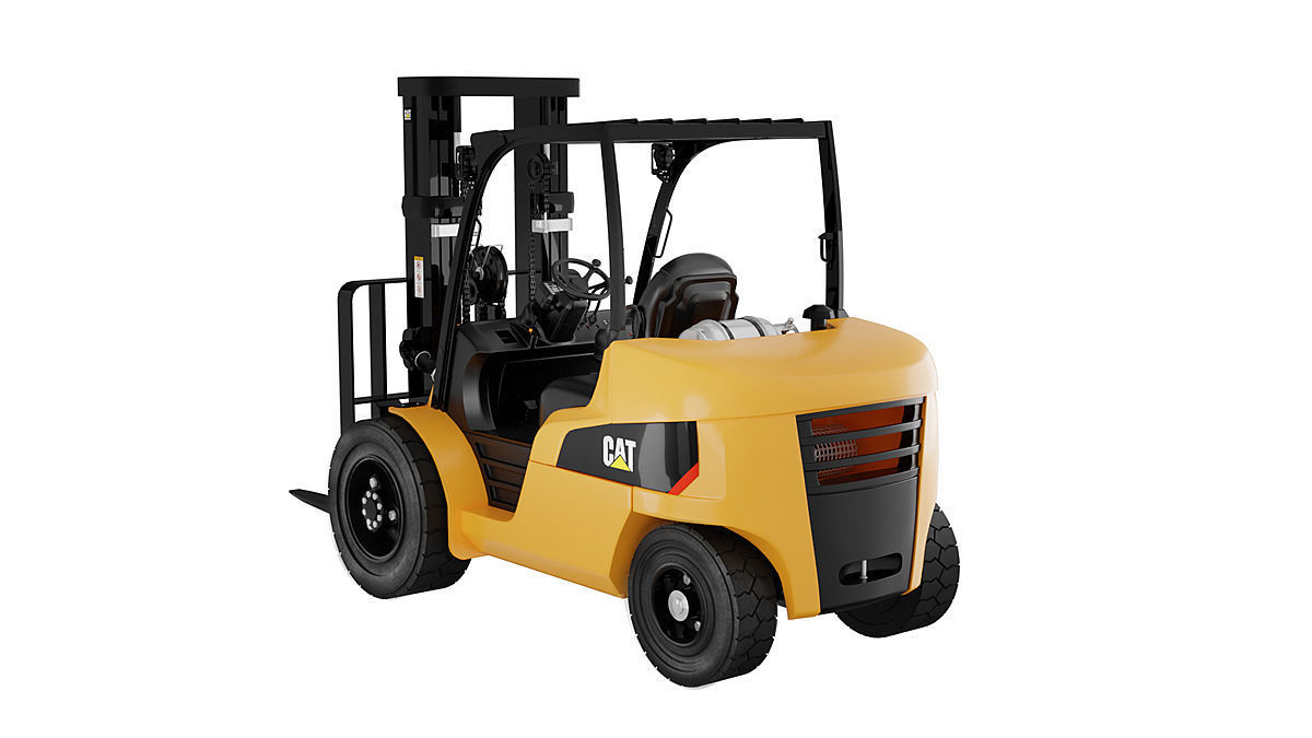 Cat Forklift Manual Loader and Carts Kit BLENDER 3D Model Cycles 3D ...