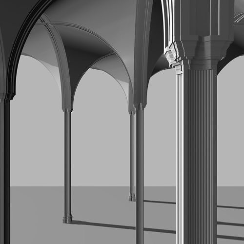 Fantasy column with vault 3D model | CGTrader