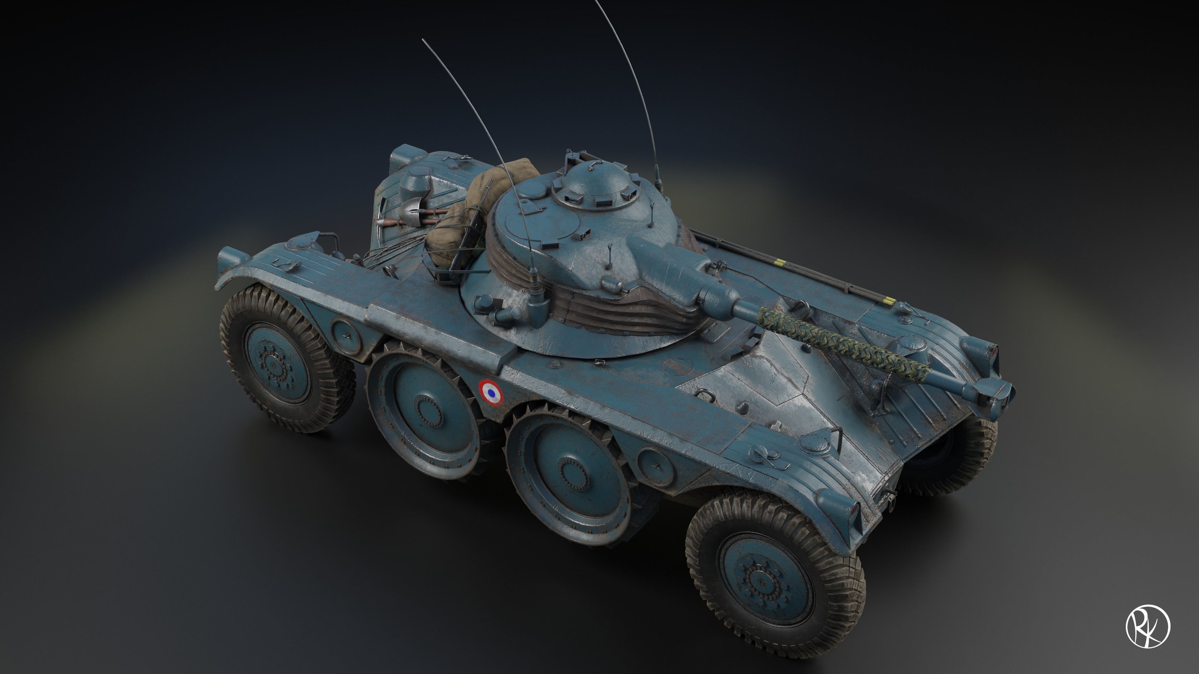 Panhard EBR 90 PBR Model 3D model | CGTrader
