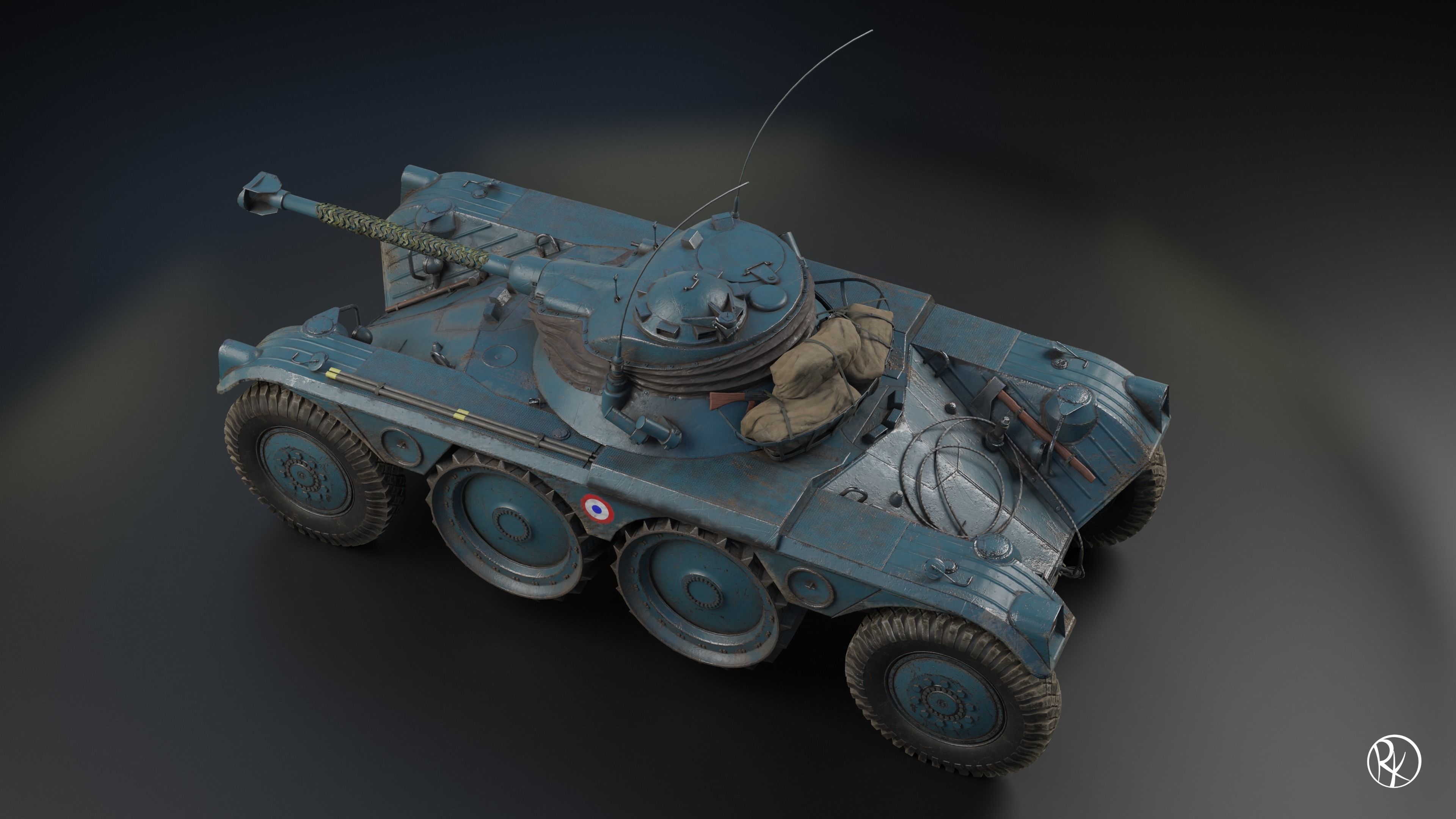 Panhard EBR 90 PBR Model 3D model | CGTrader