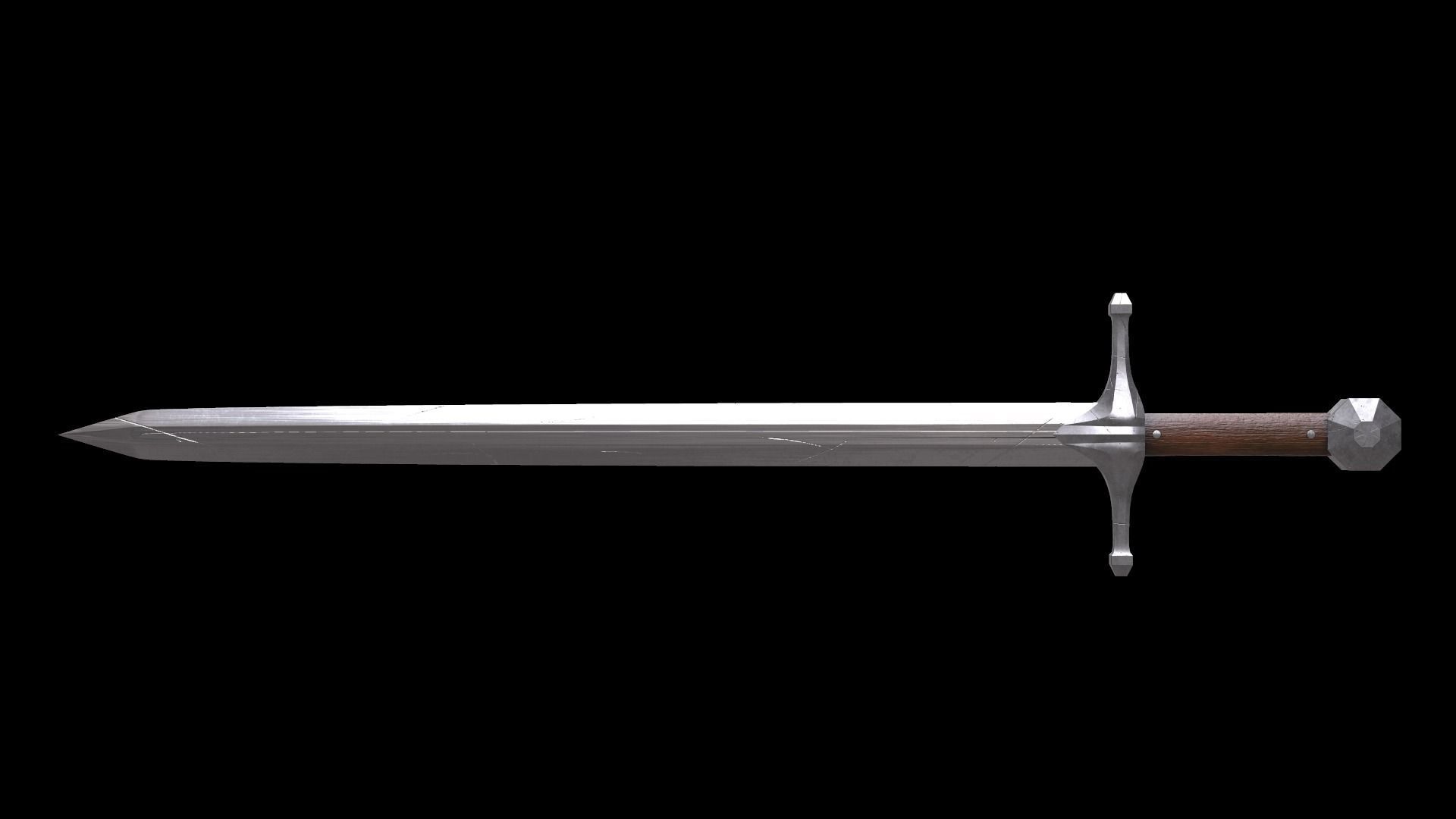 3D model A battle-worn sword VR / AR / low-poly | CGTrader