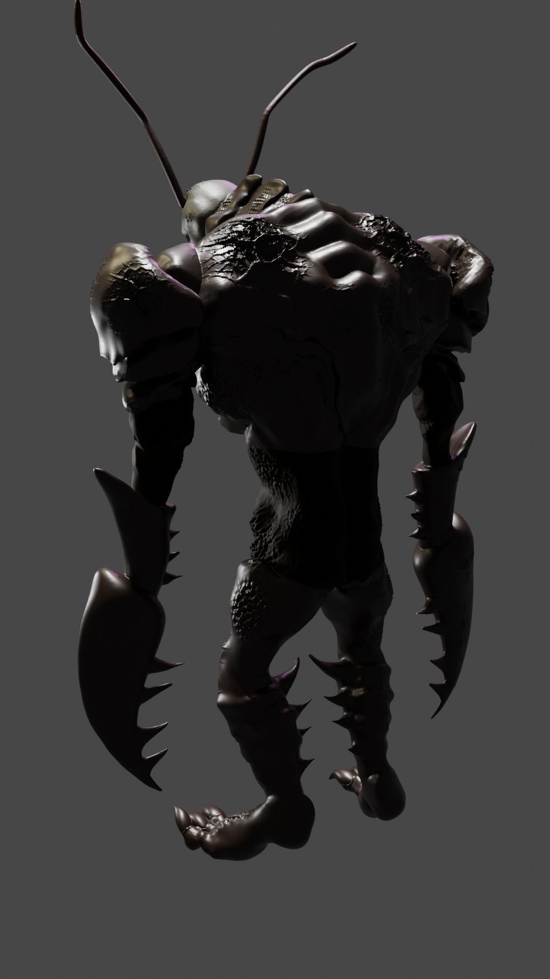 3D model Cockroach Alein Monster High and Low Poly VR / AR / low-poly ...