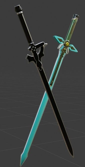 Sao swords- espadas sao 3D model | CGTrader