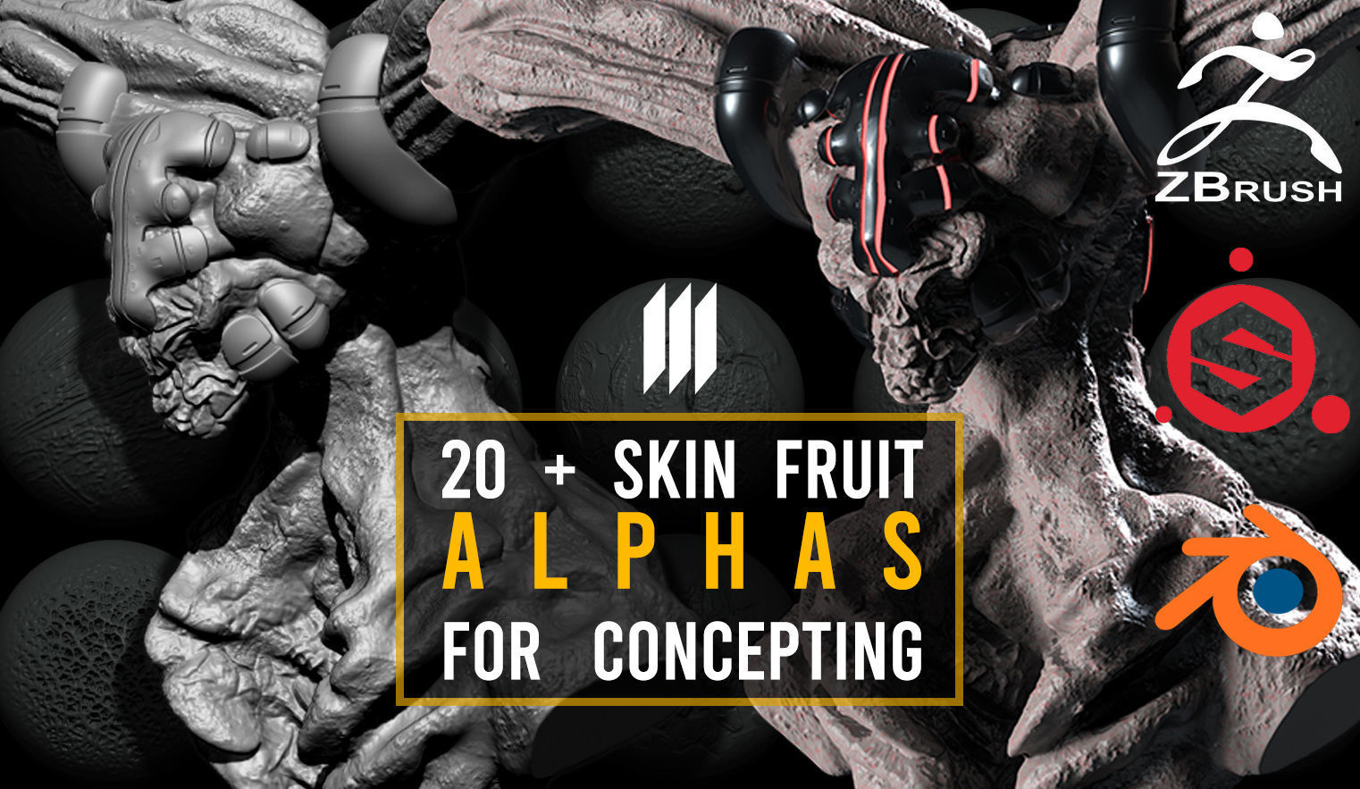 Skin Alphas From Fruits For Zbrush Substance Painter Blender Texture ...