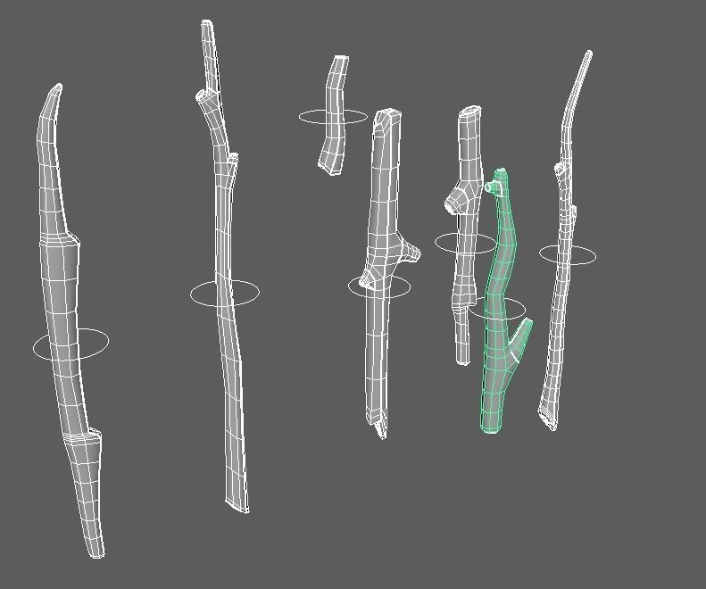 Cartoon Wooden Sticks 3D model rigged | CGTrader