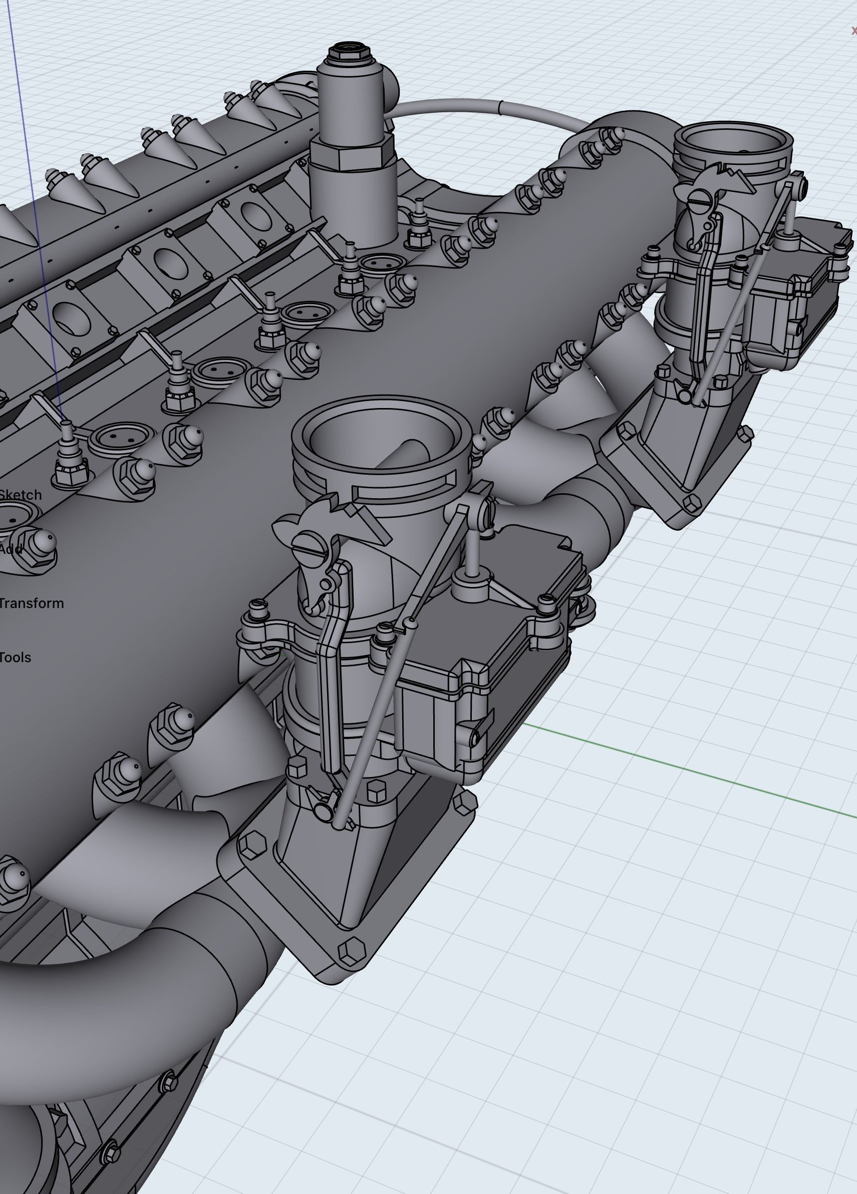 Hotrod Ratrod Racing Straight 8 engine motor with options 3D model 3D ...