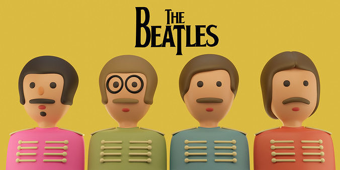 3D model THE BEATLES Charactor VR / AR / low-poly | CGTrader