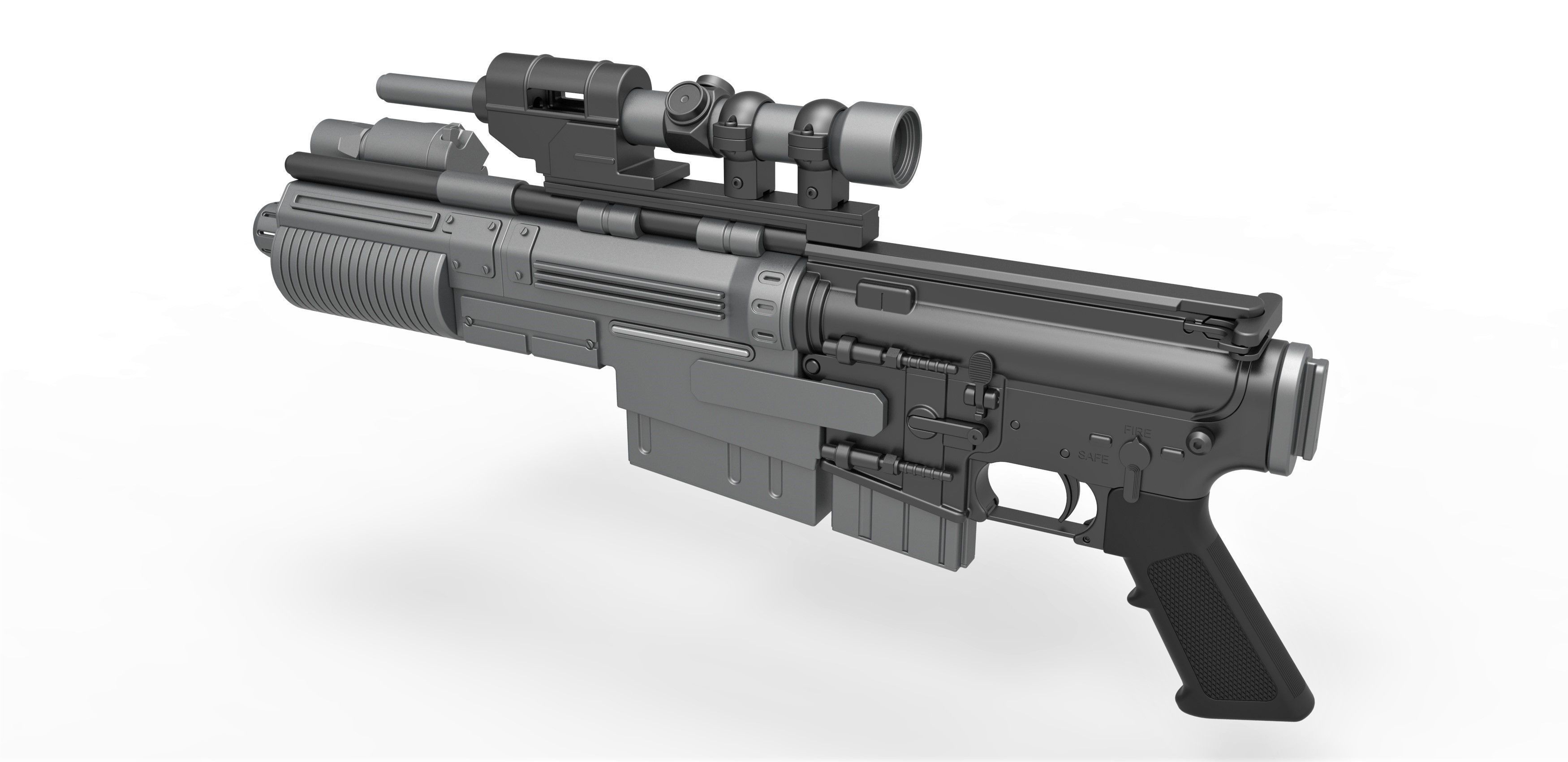 Blaster rifle A300 3D model | CGTrader