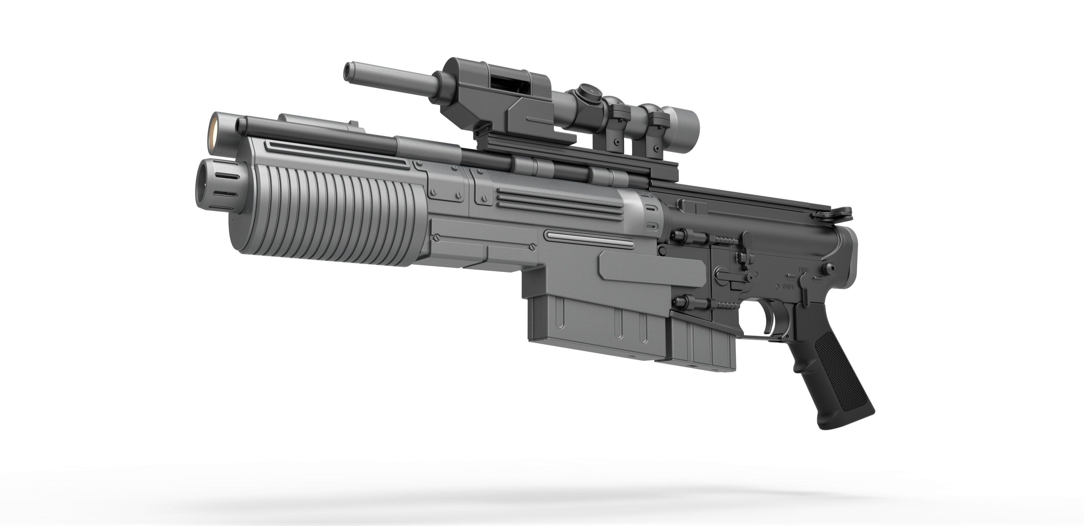 Blaster rifle A300 3D model | CGTrader
