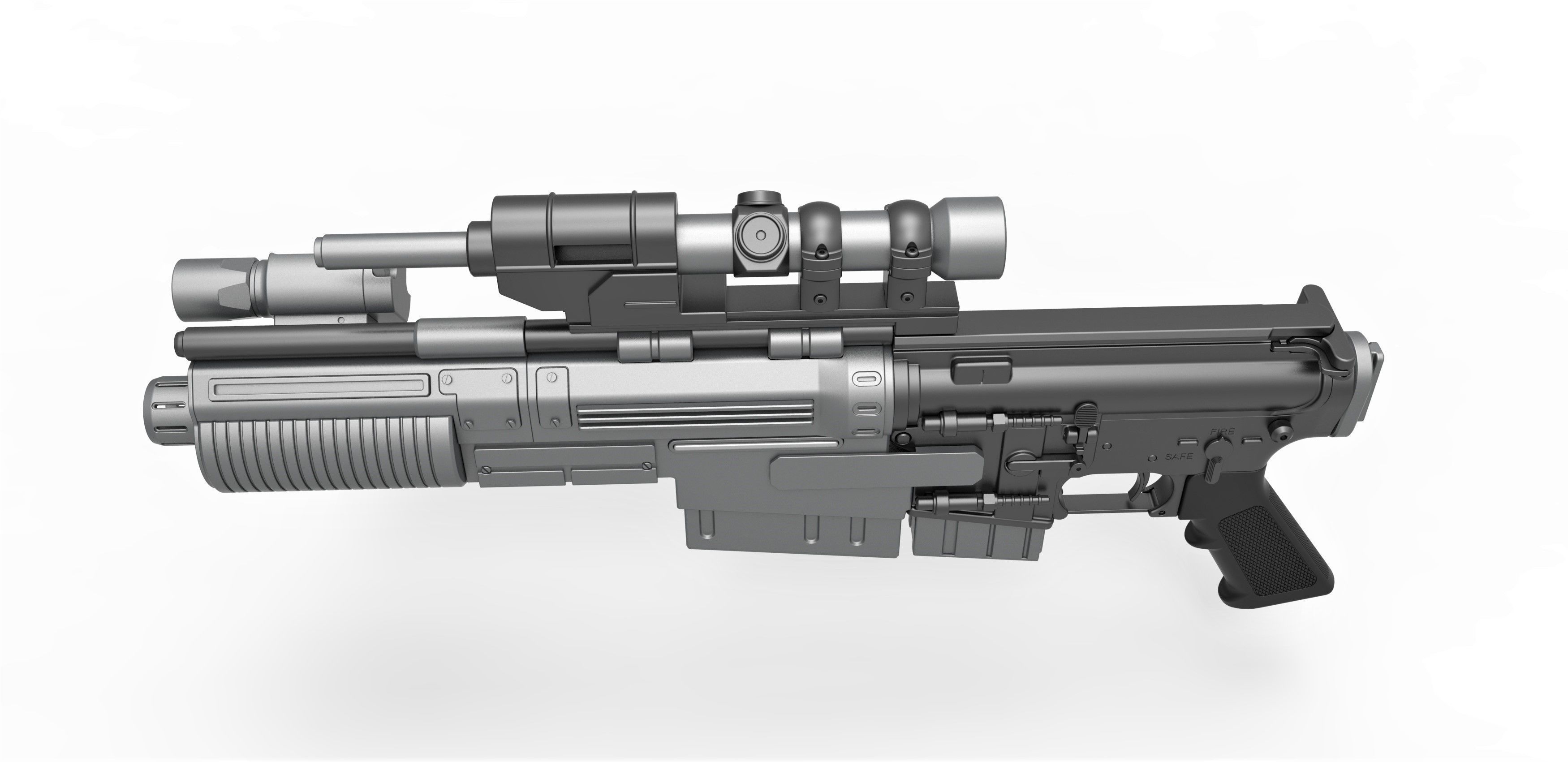 Blaster rifle A300 3D model | CGTrader
