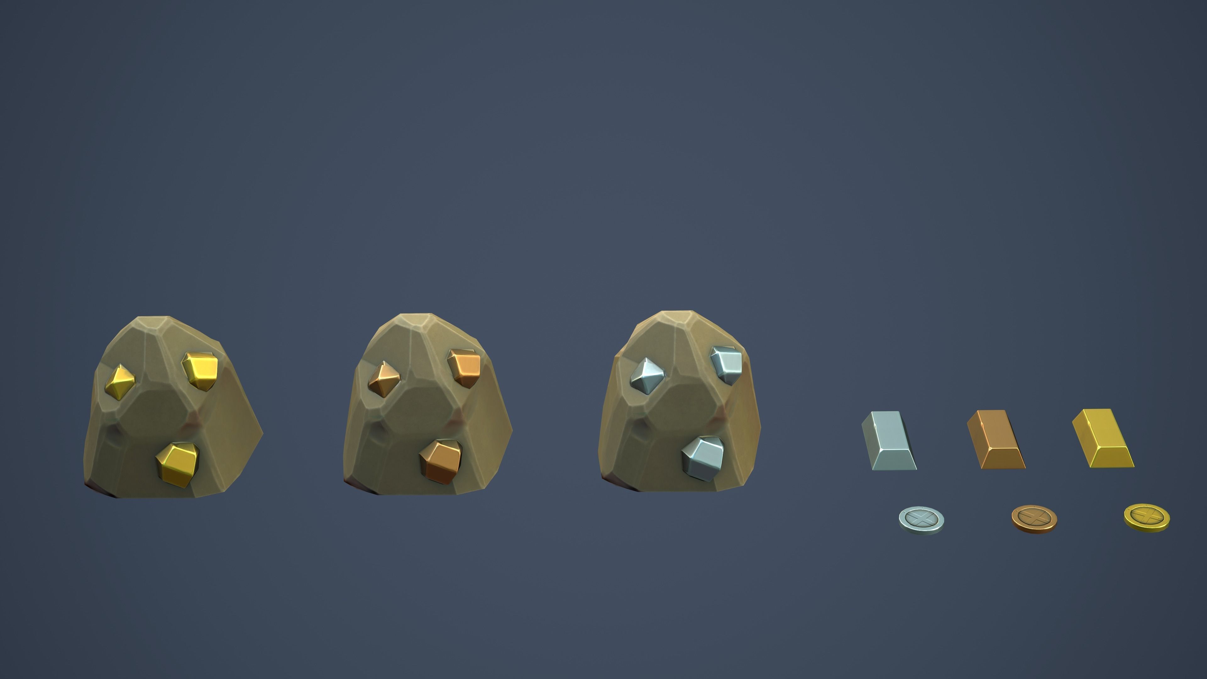 3D model Stylzied Miner Pack VR / AR / low-poly | CGTrader