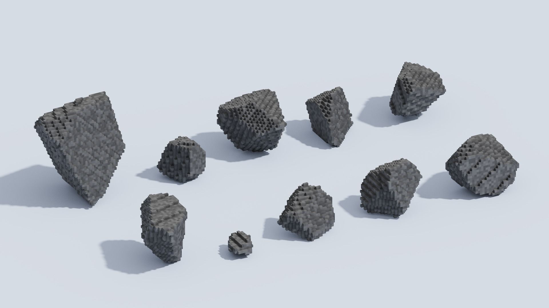 3D model Voxel Stones T1 VR / AR / low-poly | CGTrader