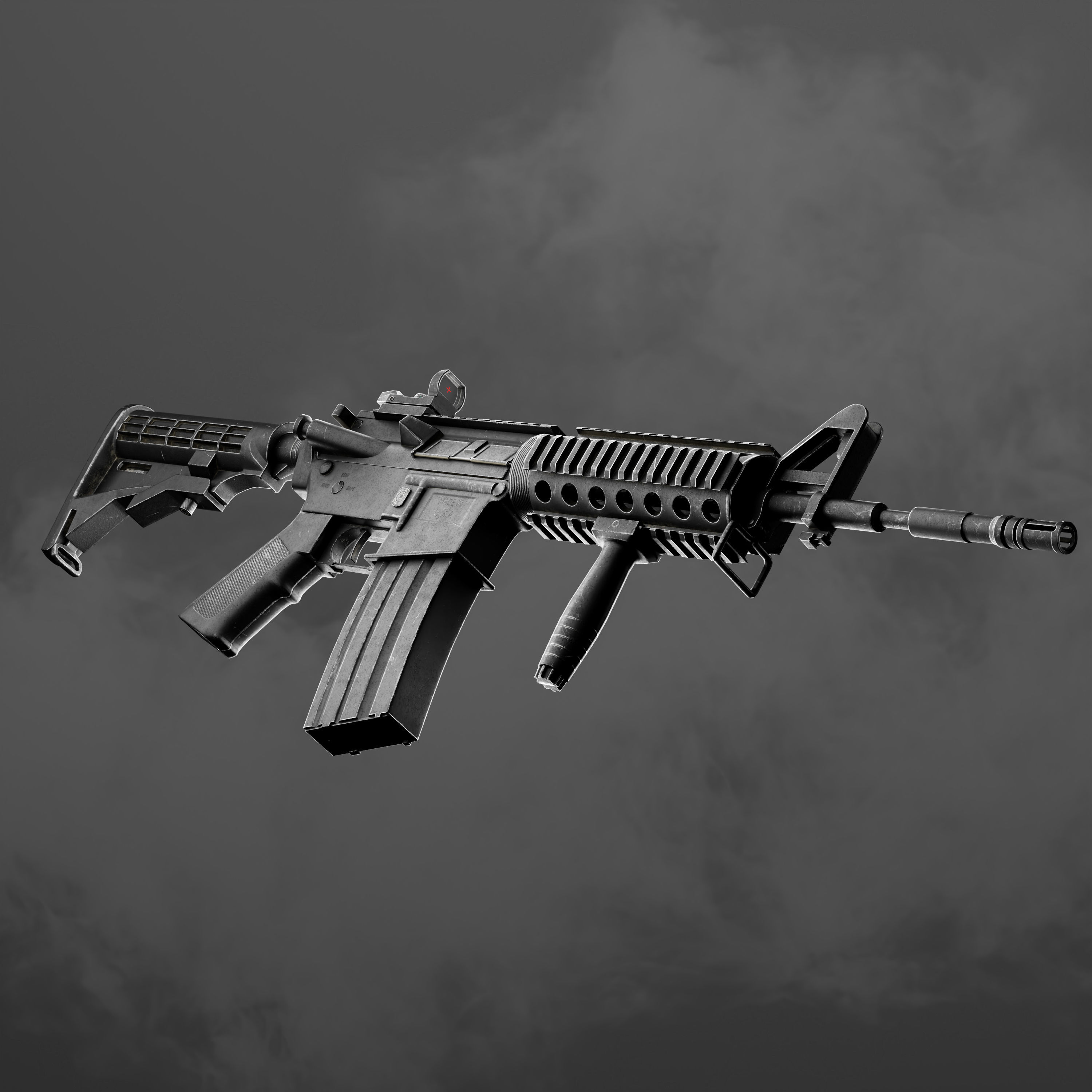 3D model M4 Carbine Assaut Rifle VR / AR / low-poly | CGTrader