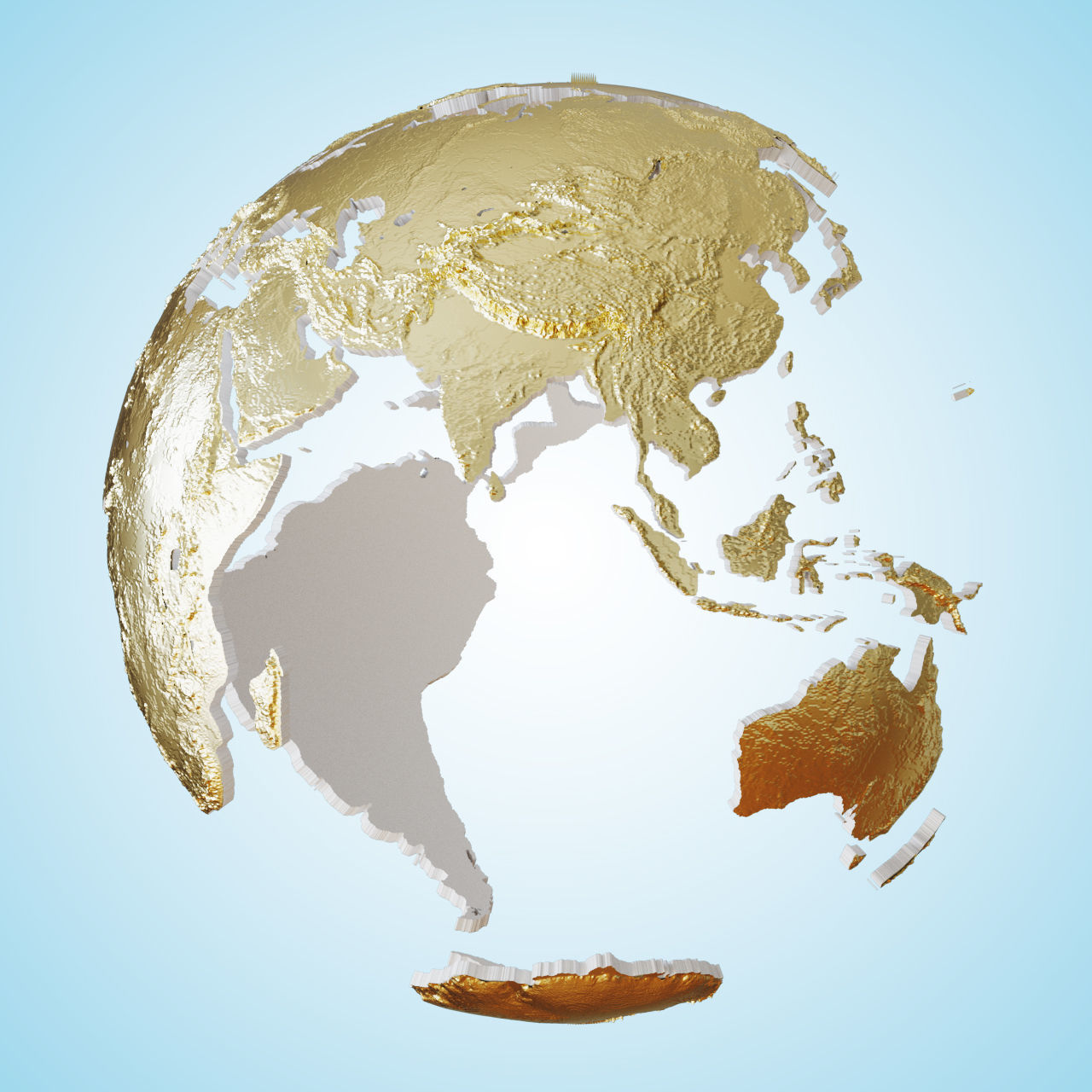 Earth continents globe 3D model | CGTrader