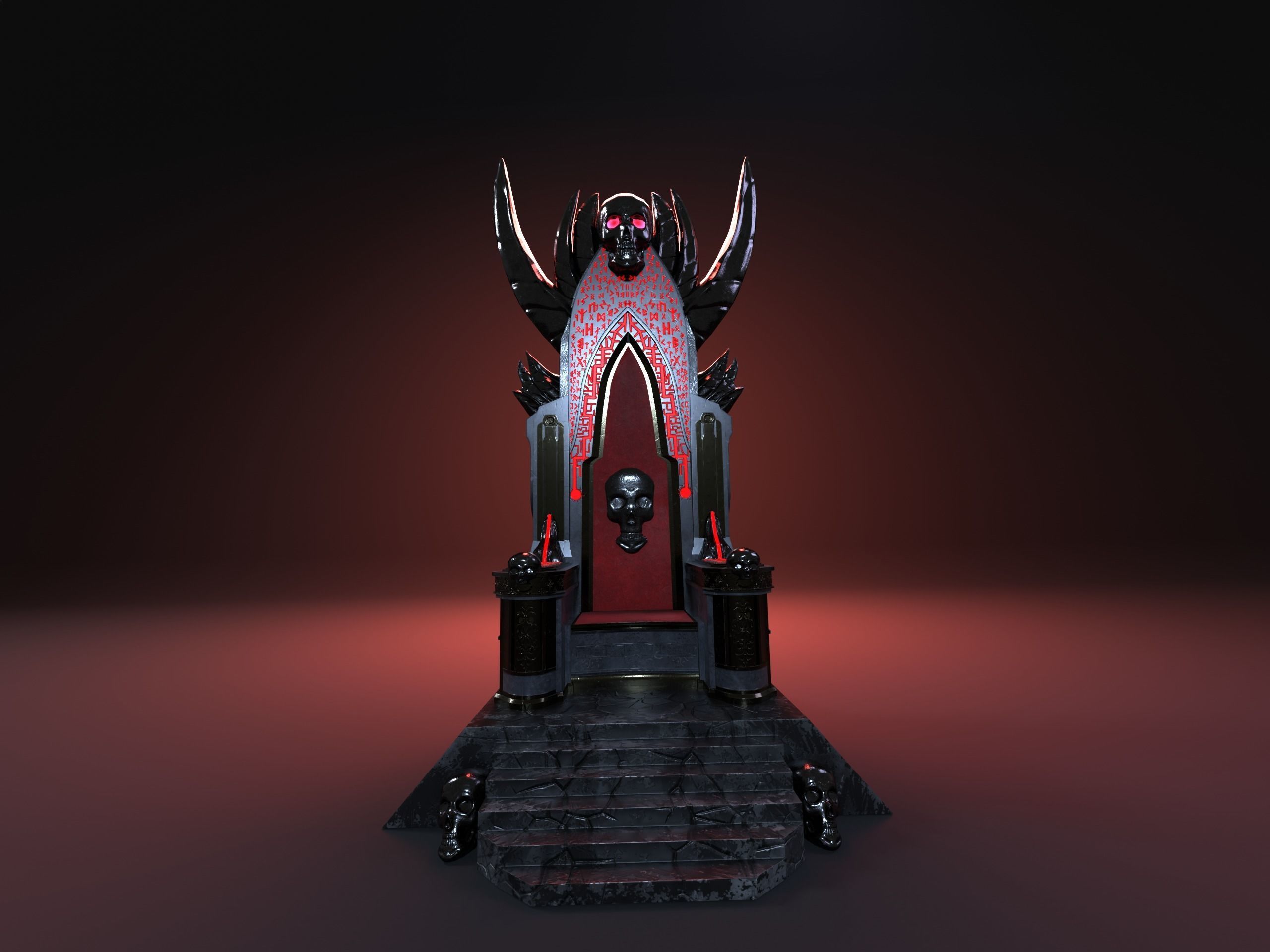 3D model Blood Throne VR / AR / low-poly | CGTrader