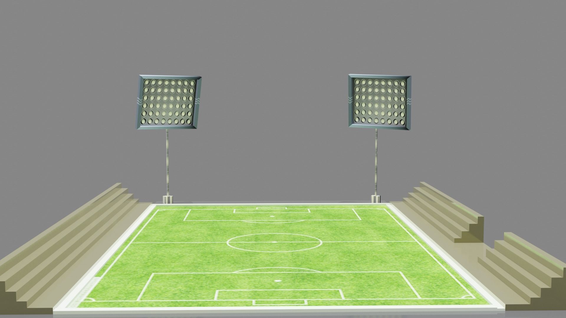3D model football ground VR / AR / low-poly | CGTrader