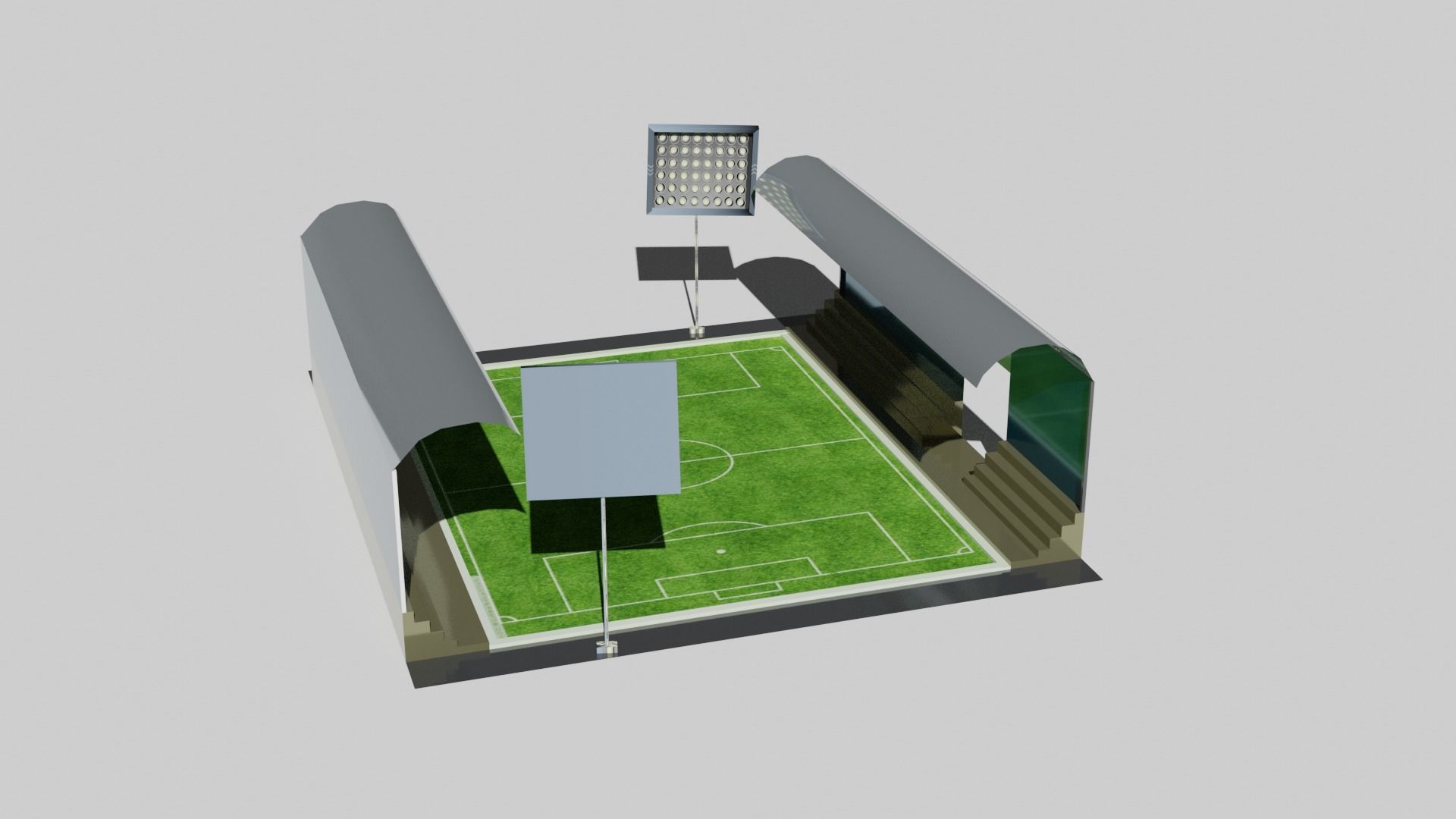 3D model football ground VR / AR / low-poly | CGTrader