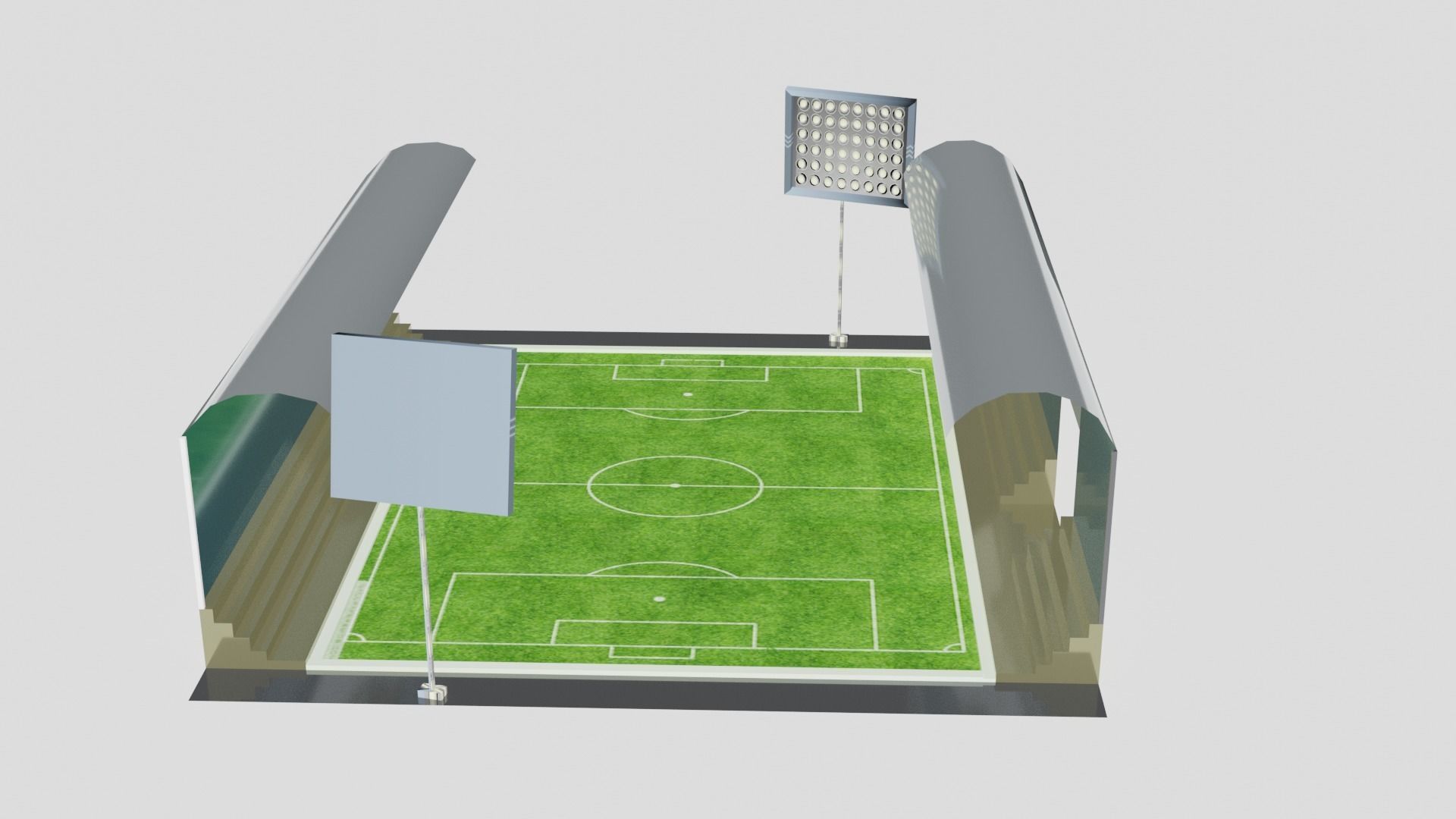 3D model football ground VR / AR / low-poly | CGTrader