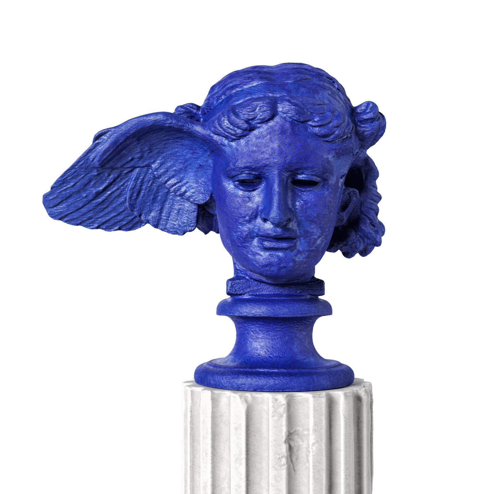 Hypnos head sculpture blue 3D model | CGTrader