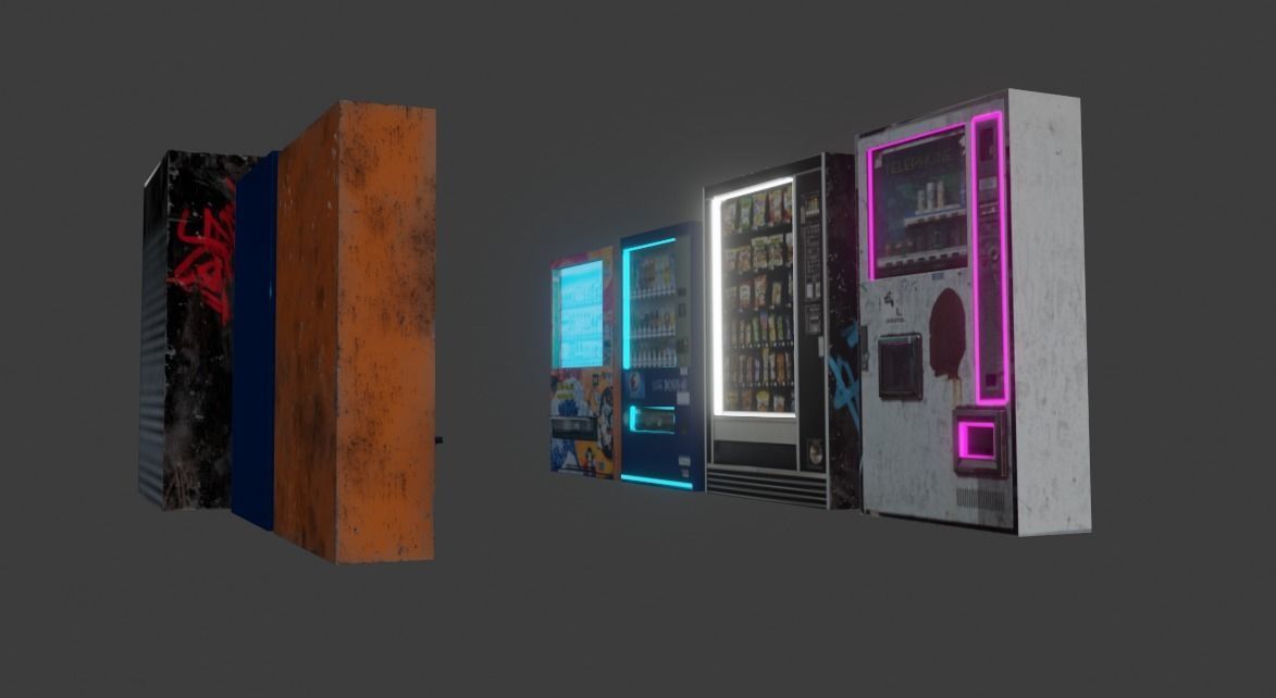 3D model Vending Machine Pack VR / AR / low-poly | CGTrader